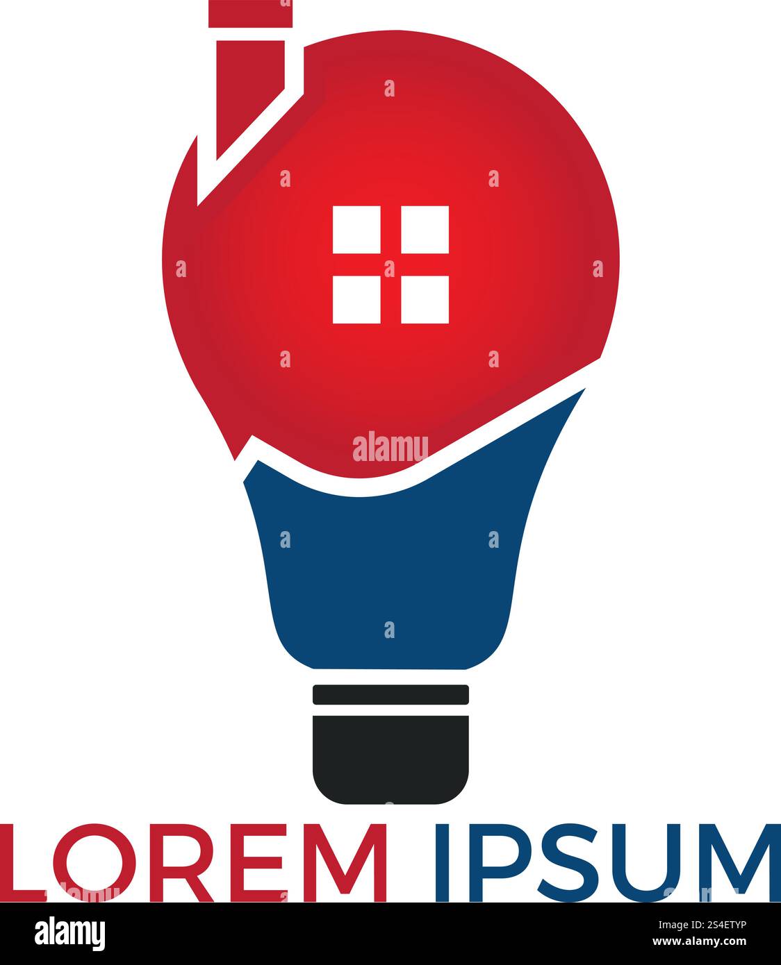 Smart house logo design. Light bulb with house logo. Concept for smart ...