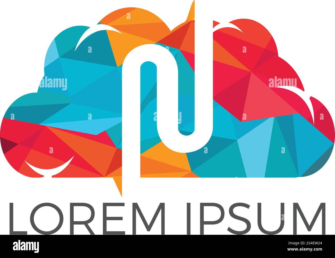 Letter N cloud logo design Stock Vector Image & Art - Alamy