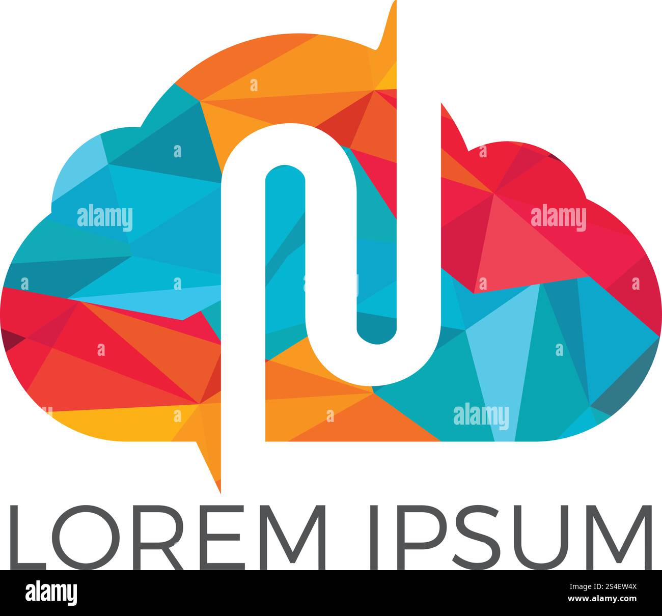 Letter N cloud logo design Stock Vector Image & Art - Alamy
