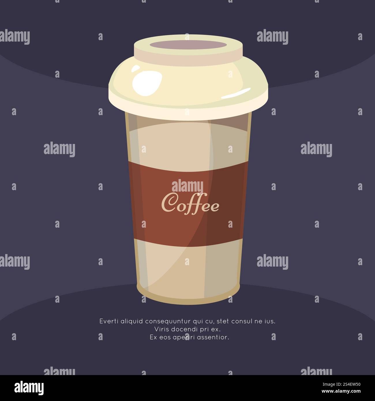 Take away coffee mug poster - cafe poster design. Cappuccino mug ...