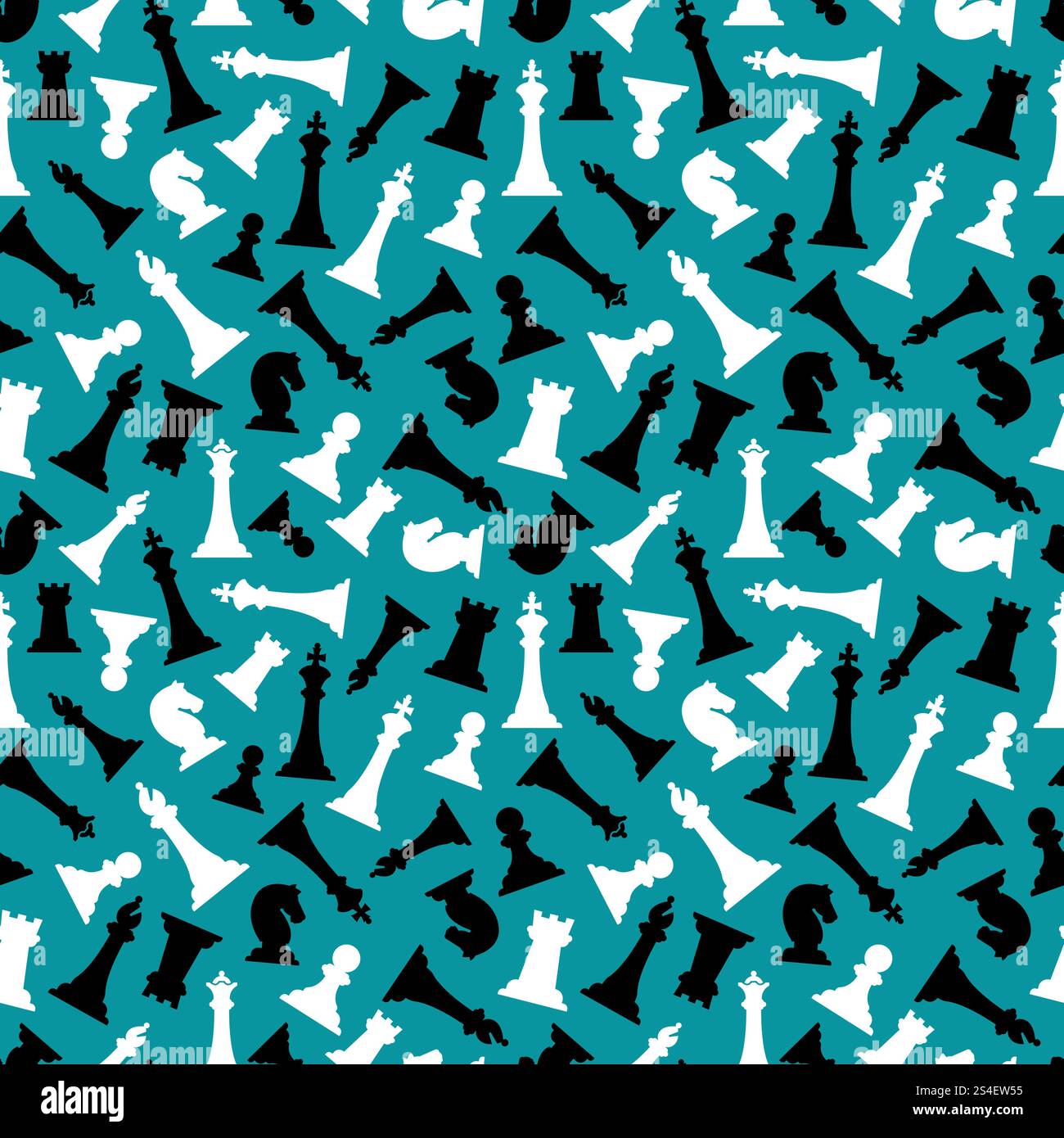 Chess pieces seamless pattern design. Vector background design with ...