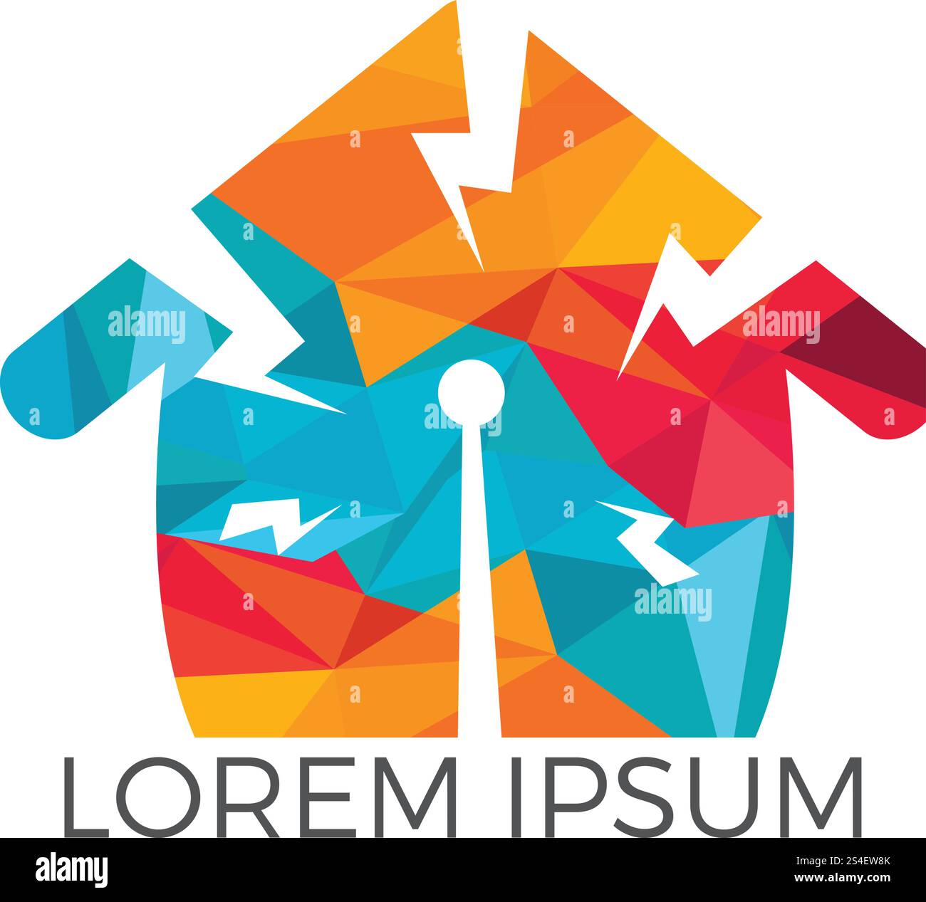 Electricity Home Solutions Logo Design. Home technology logo sign Stock ...