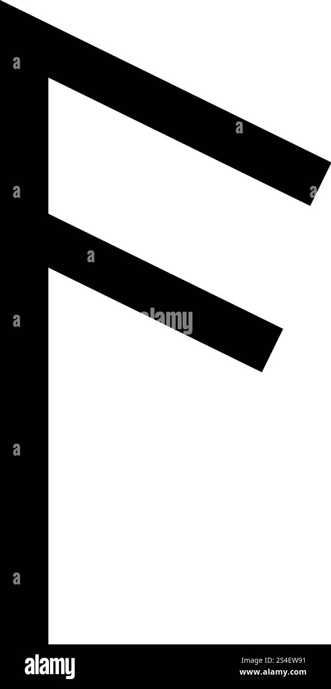 Ancuz rune Asir ash mouth icon black color vector illustration flat ...