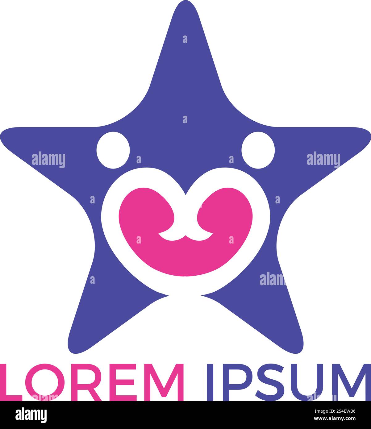 Star couple logo design. People love and care logo Stock Vector Image ...
