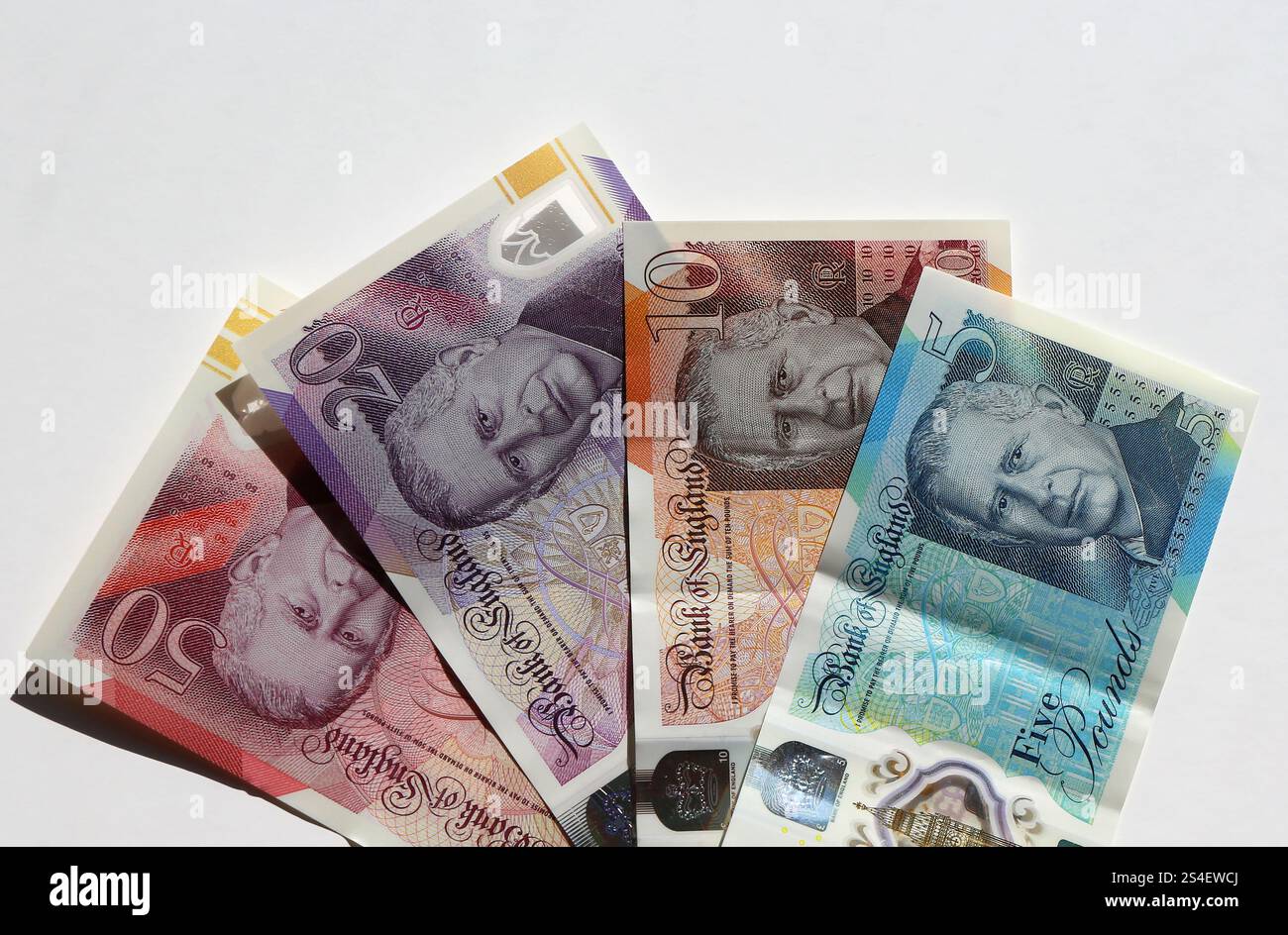 Colorful New and Shiny British Pound Sterling with King Charles Stock ...