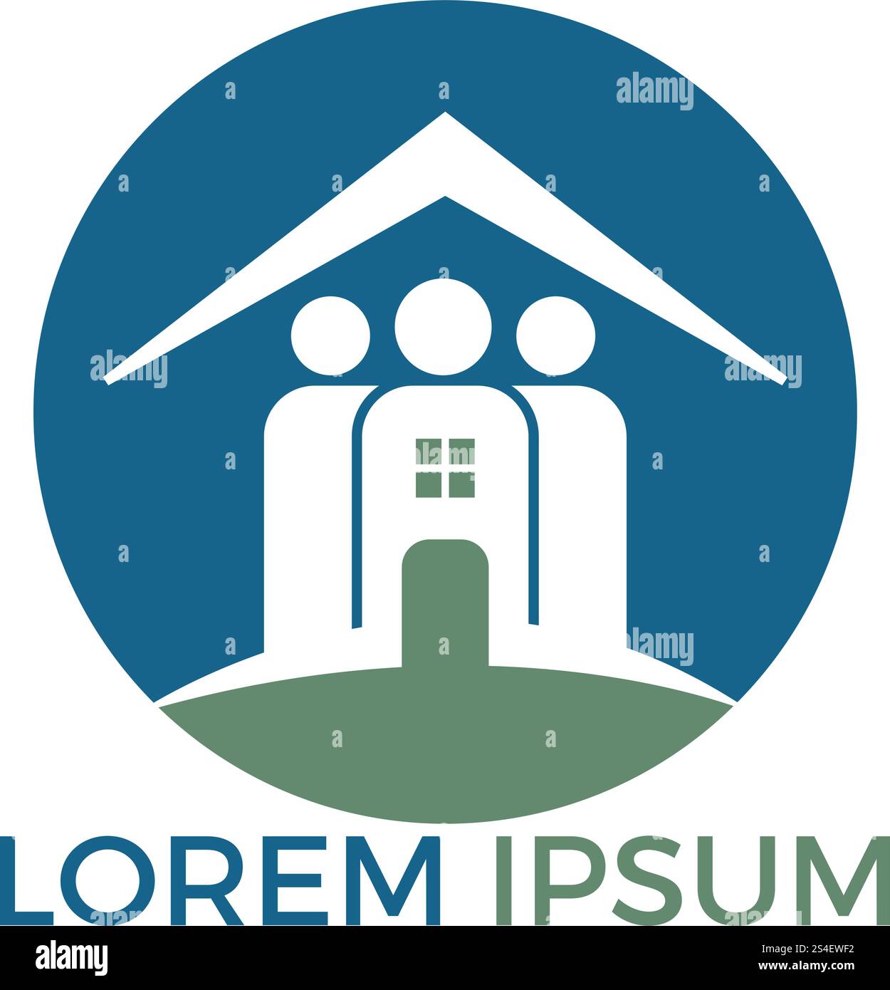 Community home logo design. House and people vector icon Stock Vector ...