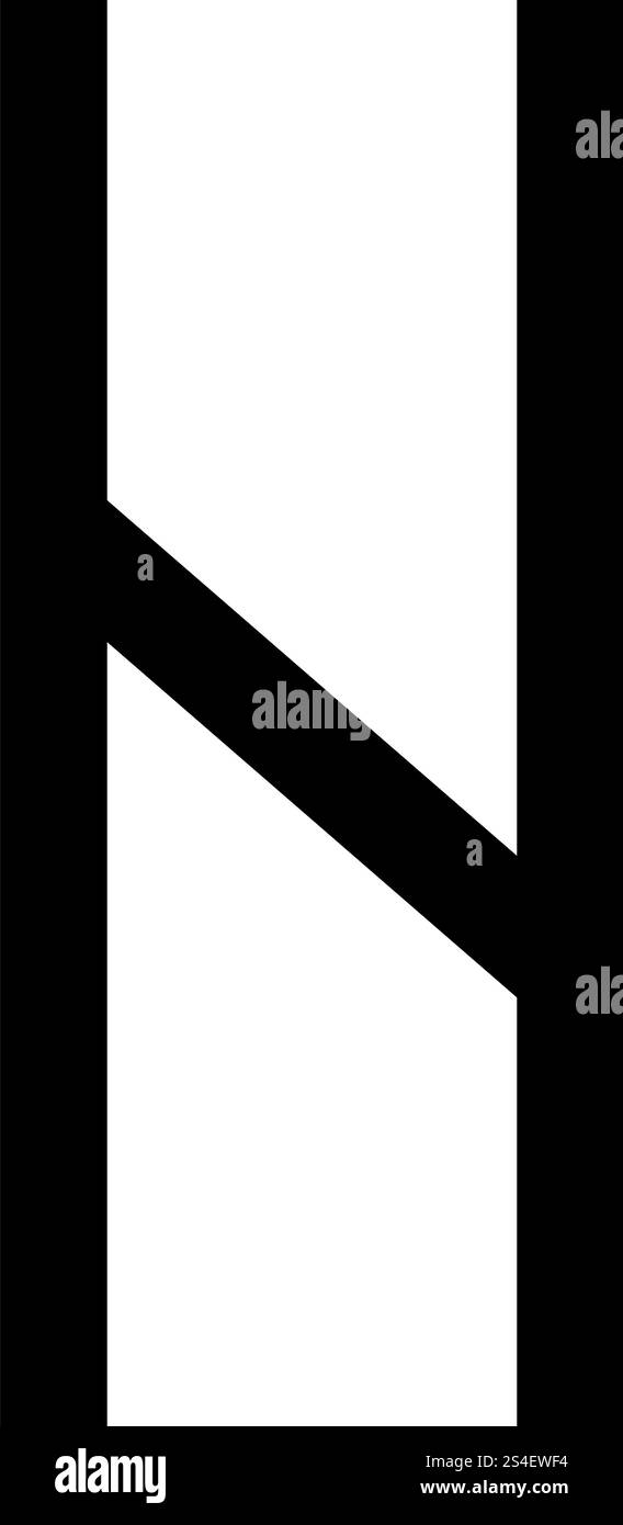 Hagalaz rune Hagall hail havos icon black color vector illustration ...