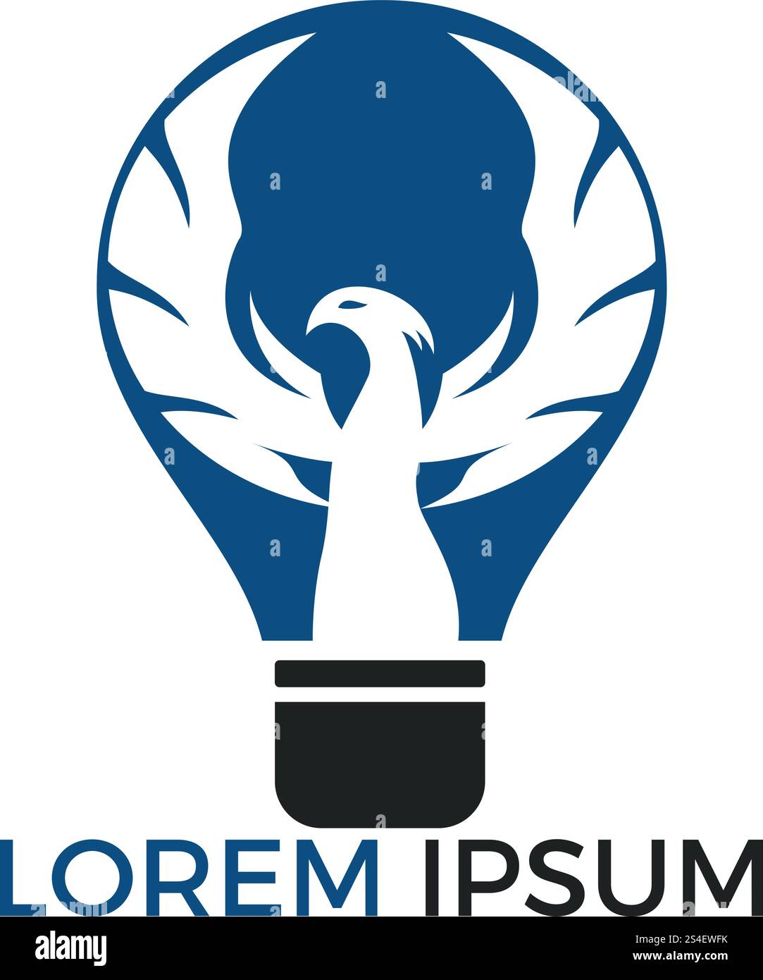 Phoenix light bulb logo design. Creative idea concept design Stock ...