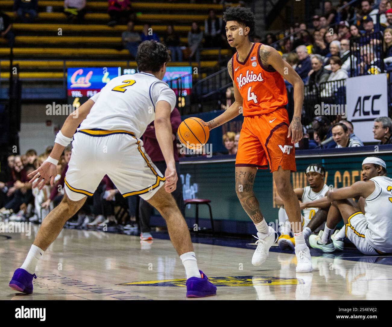 Haas Pavilion Berkeley Calif, USA. 11th Jan, 2025. CA U.S.A. Virginia ...