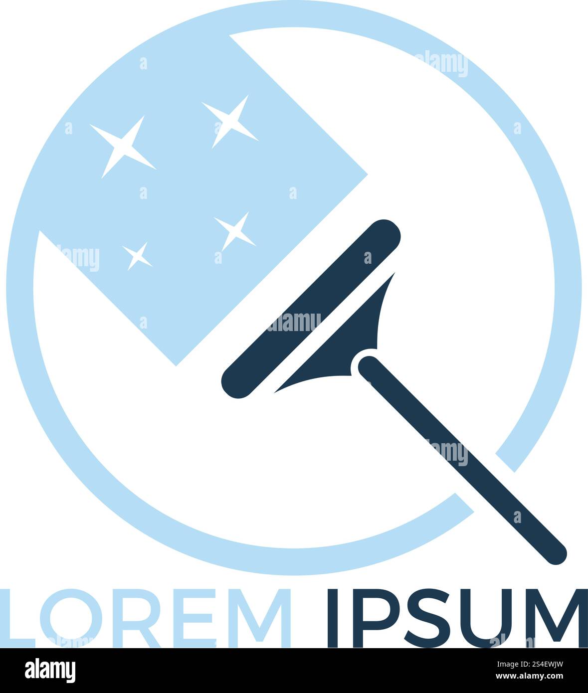 Cleaning service logo design. Concept of squeegee, purification, wet ...