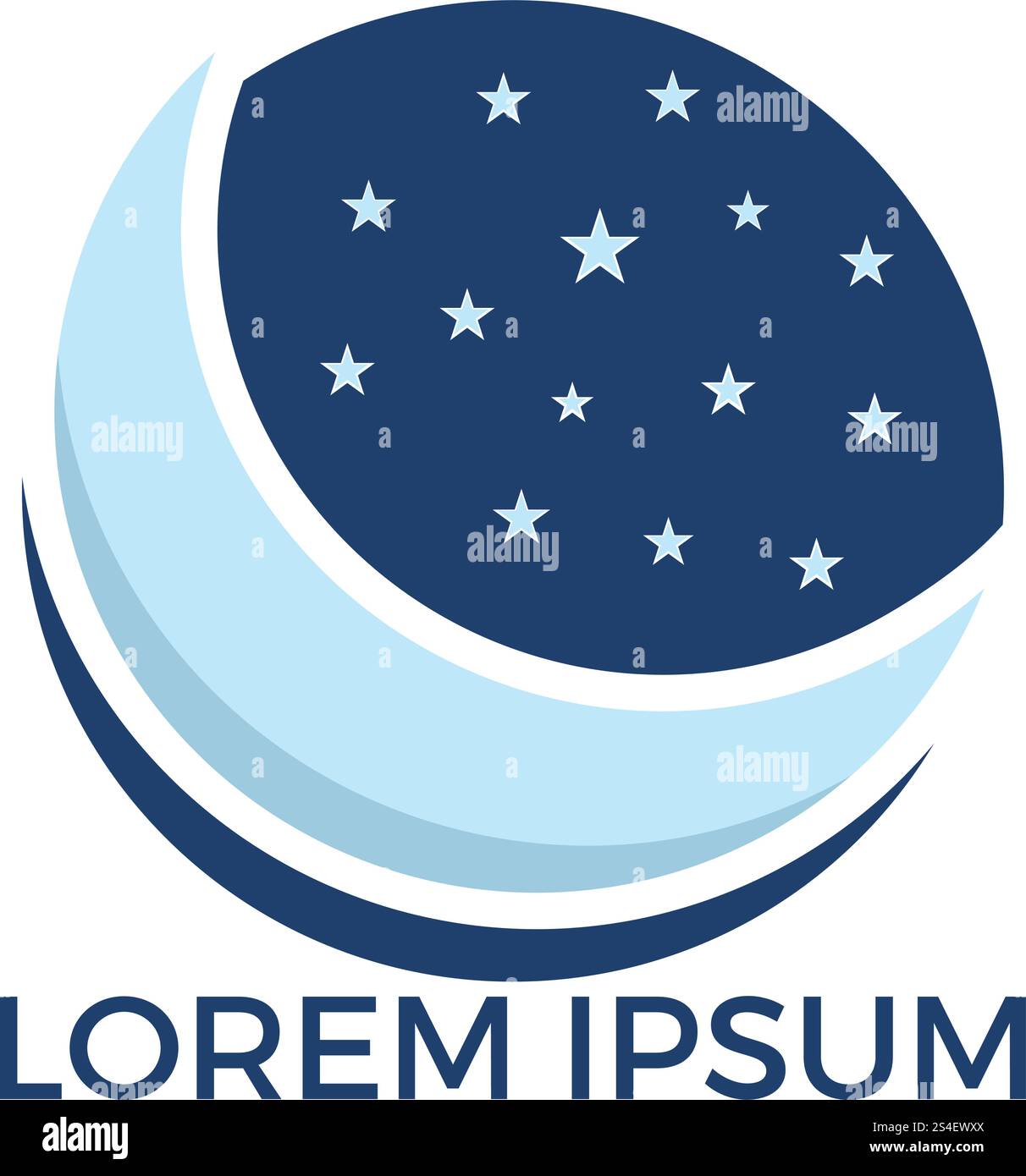 Moon, Stars and night vector logo design. Night Logo Design template ...