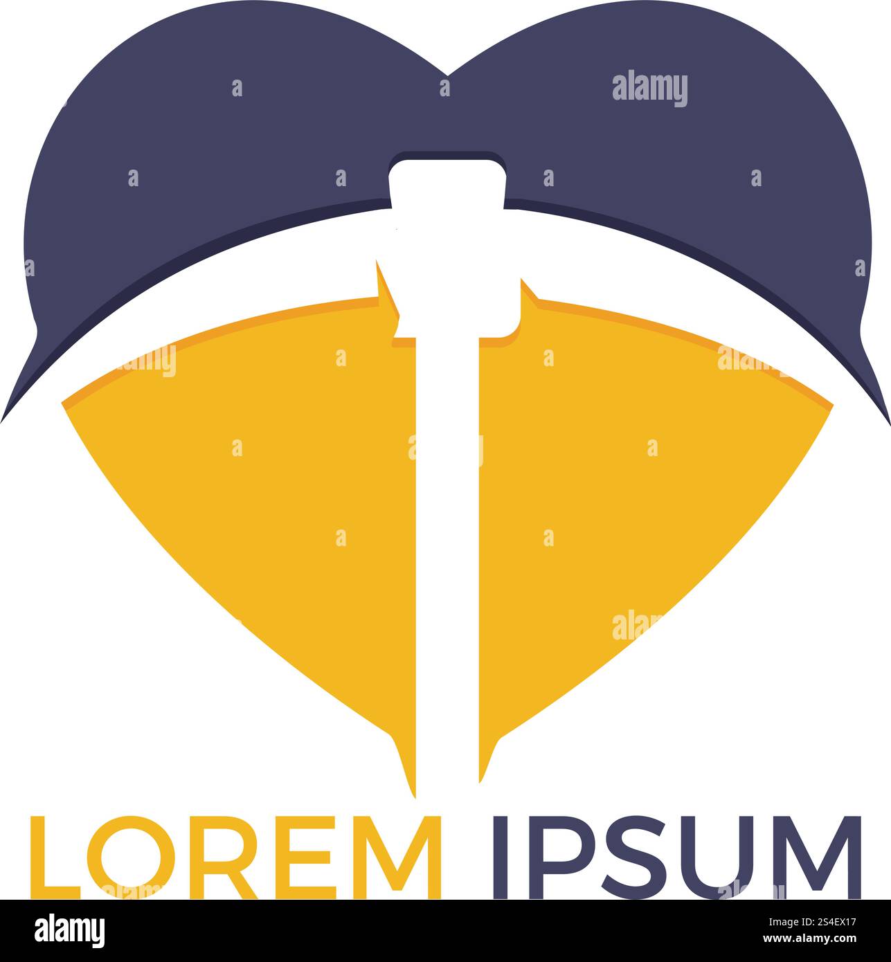 Pickaxe and heart mining logo design. Mining industry logo design ...