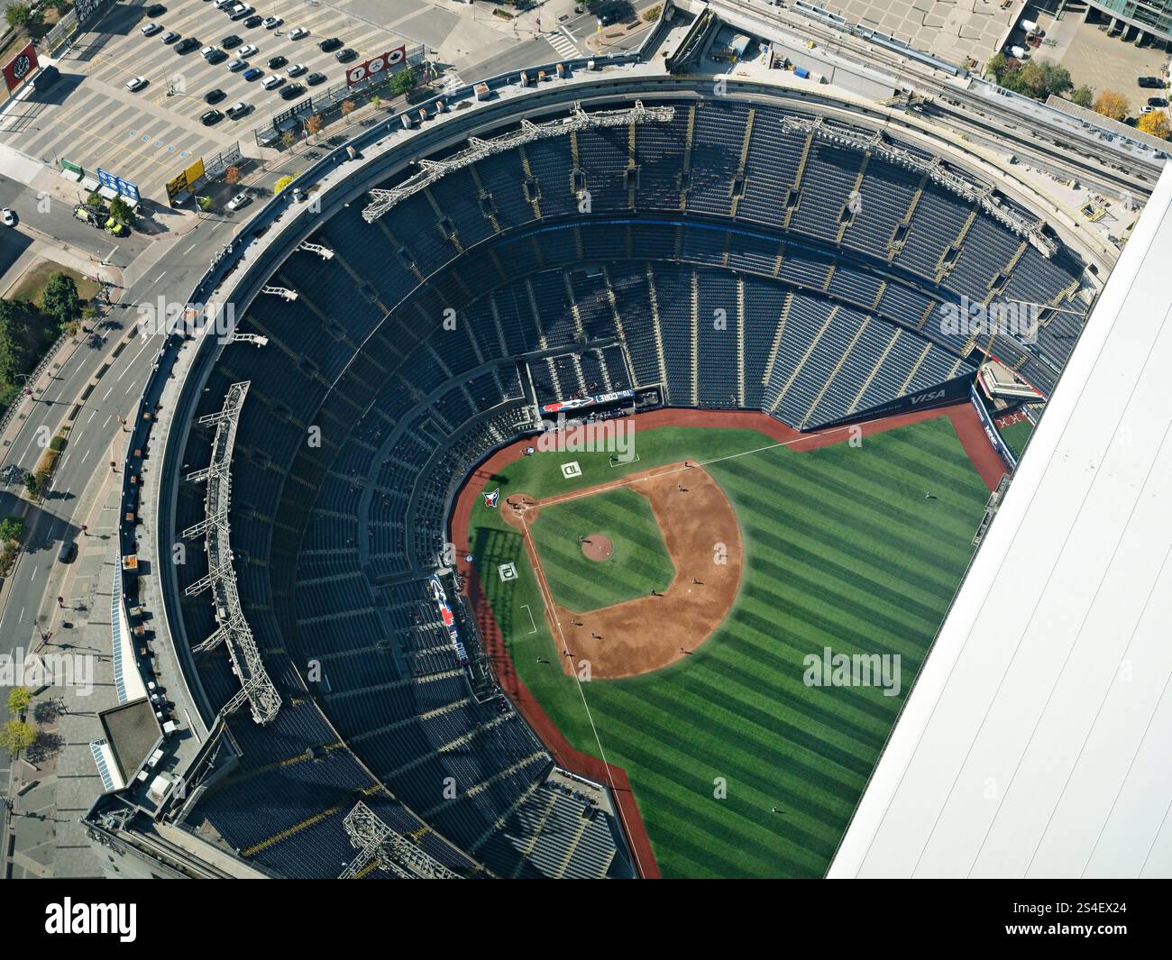Toronto Canada / Aerial view of Toronto's Rogers Centre a sporting ...
