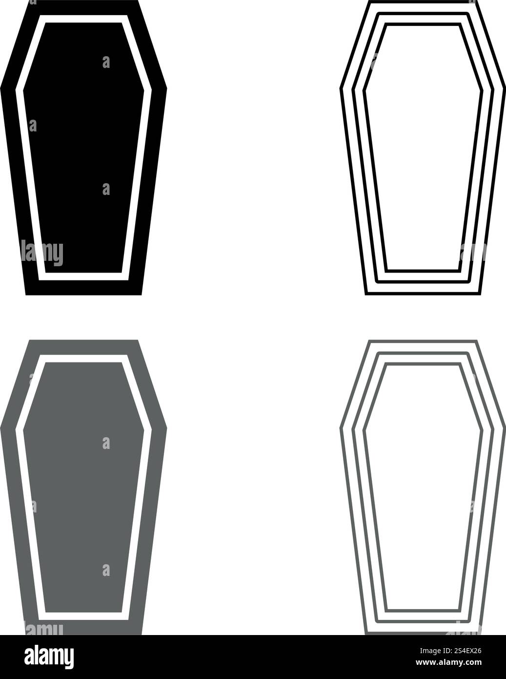 Coffin Insurance concept Funeral subject Lid coffin icon set grey black ...