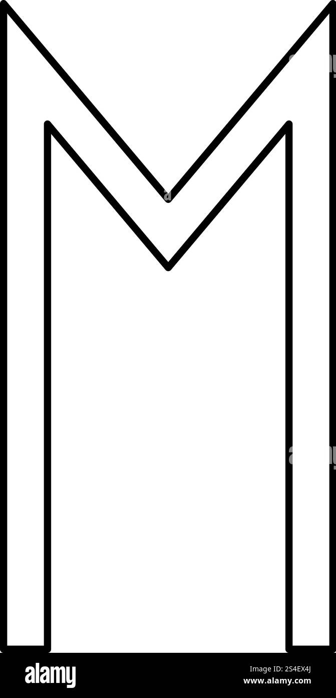 Ehwaz rune horse wheell luck symbol icon black color vector ...