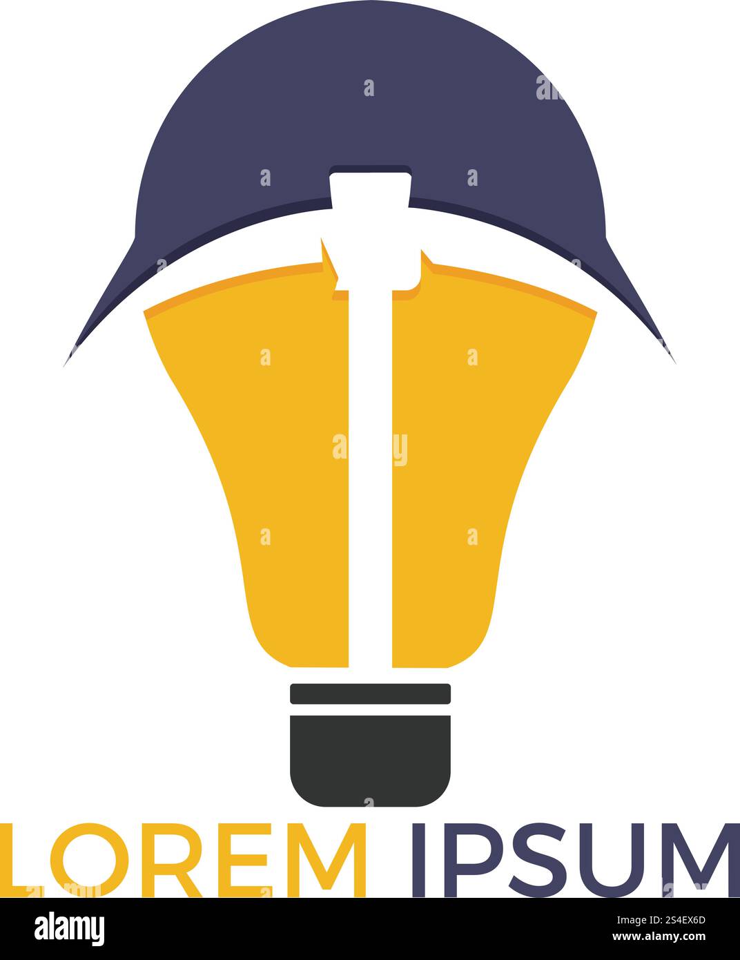 Pickaxe and Light bulb mining logo design. Mining industry logo design ...
