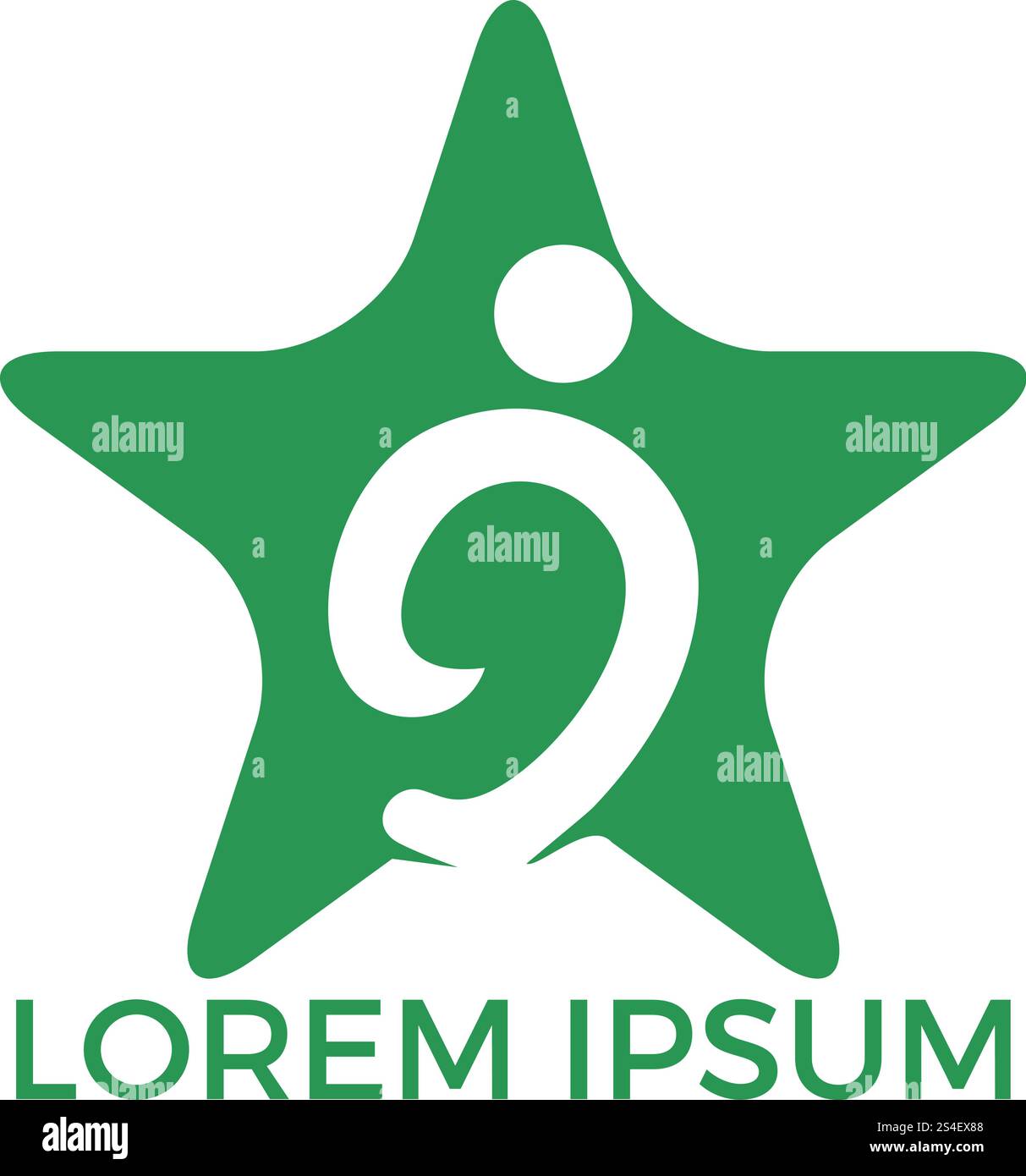 Abstract man logo star shaped. Success and Winning sign logo Stock ...