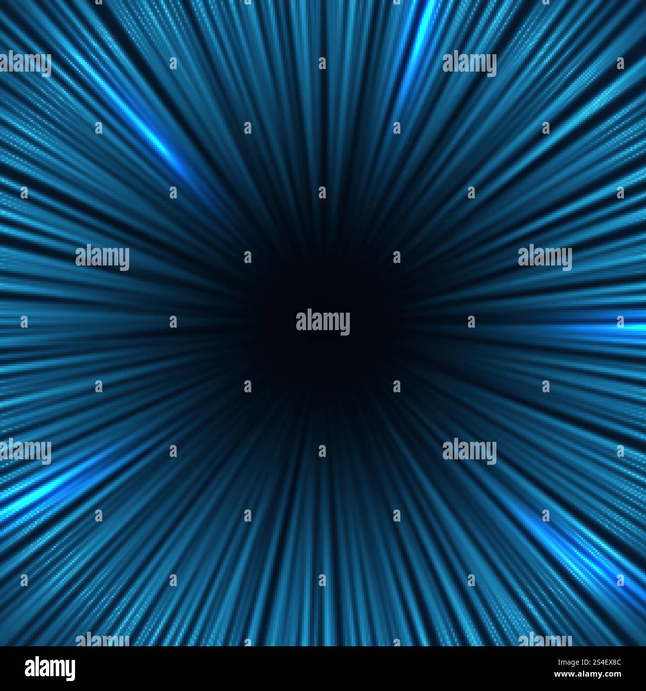 Radial blue light speed lines. Fast motion effect vector background ...