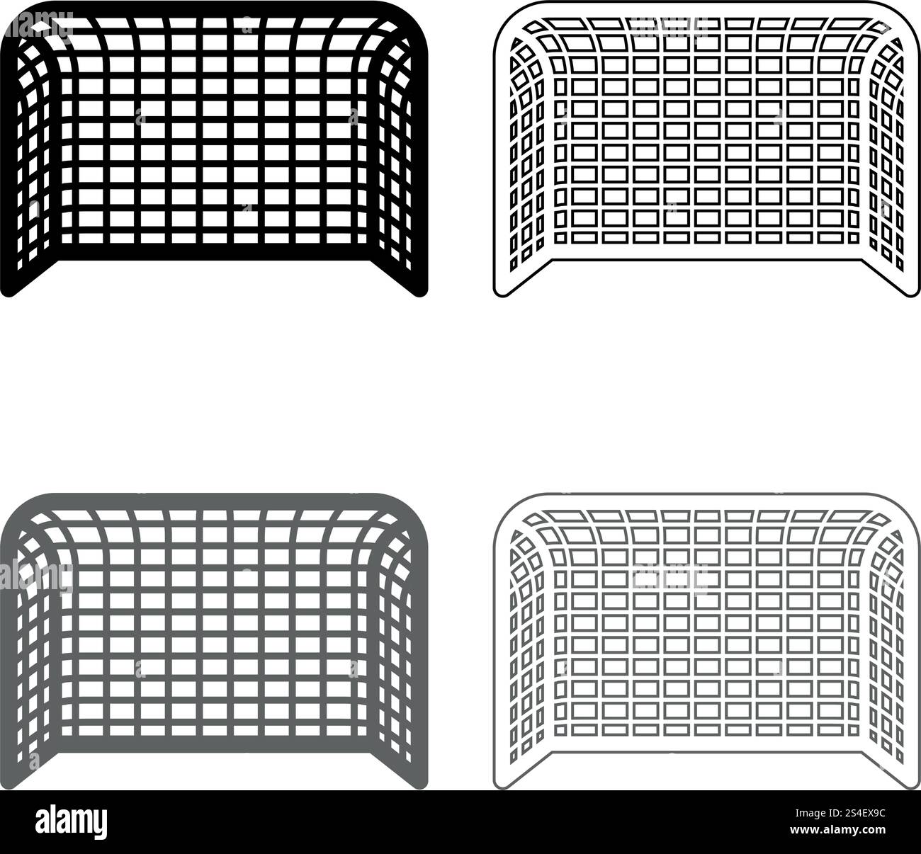 Soccer gate Football gate Handball gate Concept score icon set grey ...