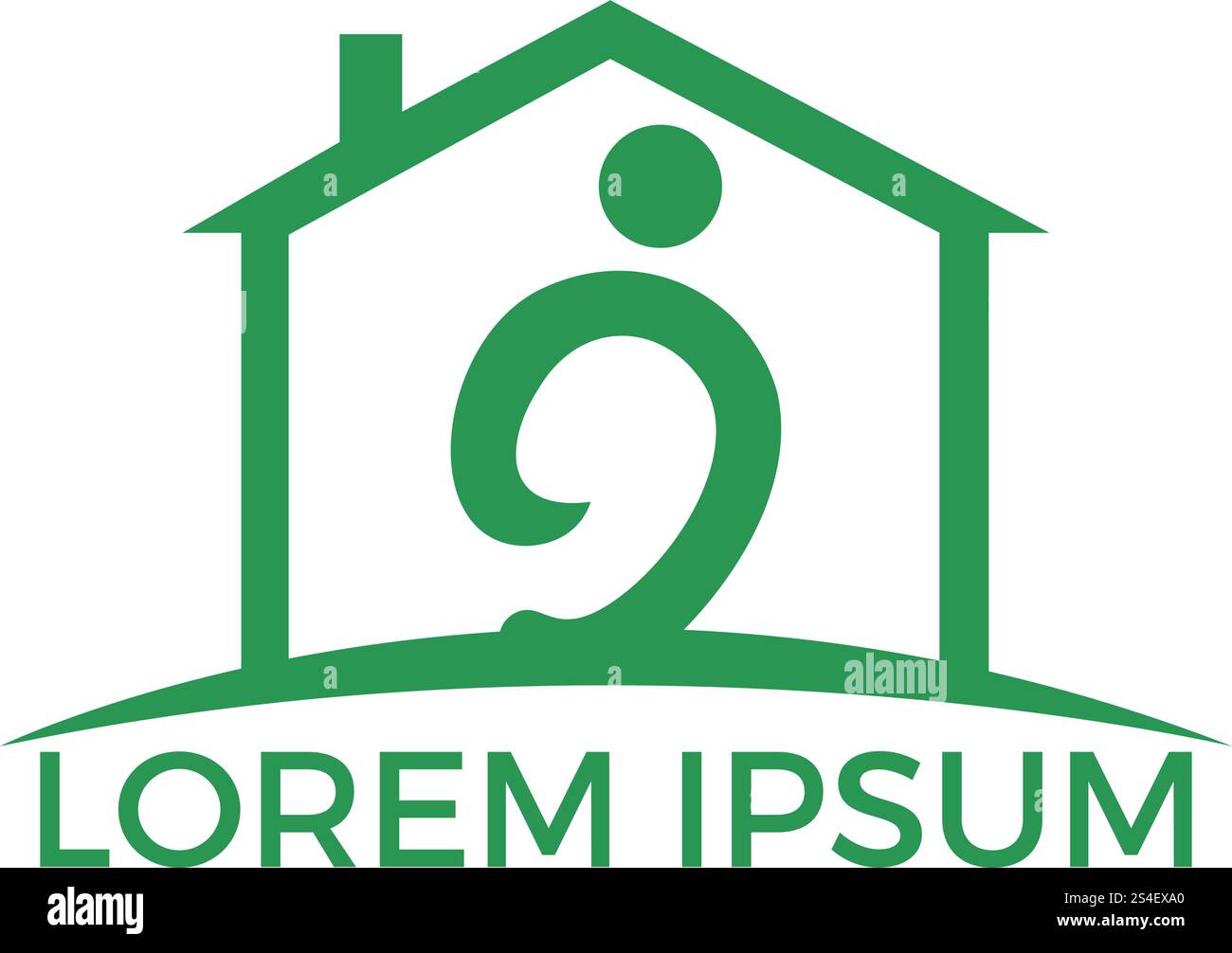 Home with happy human vector logo design. Charity, help and support ...
