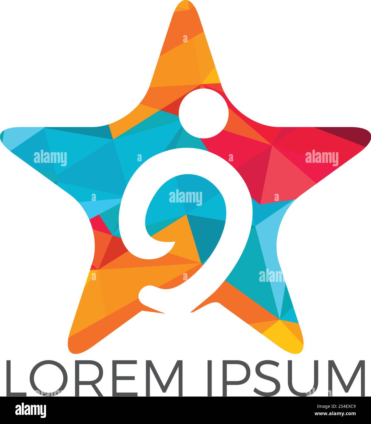 Abstract man logo star shaped. Success and Winning sign logo Stock ...