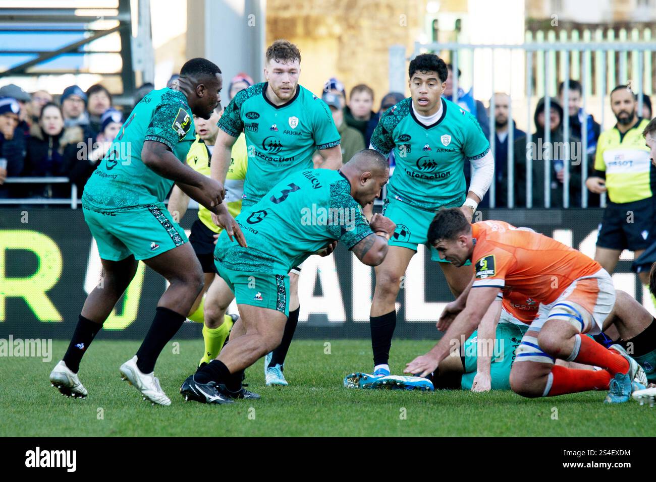 Vannes, France. 11th Jan, 2025. Paga Tafili of Vannes during the EPCR ...