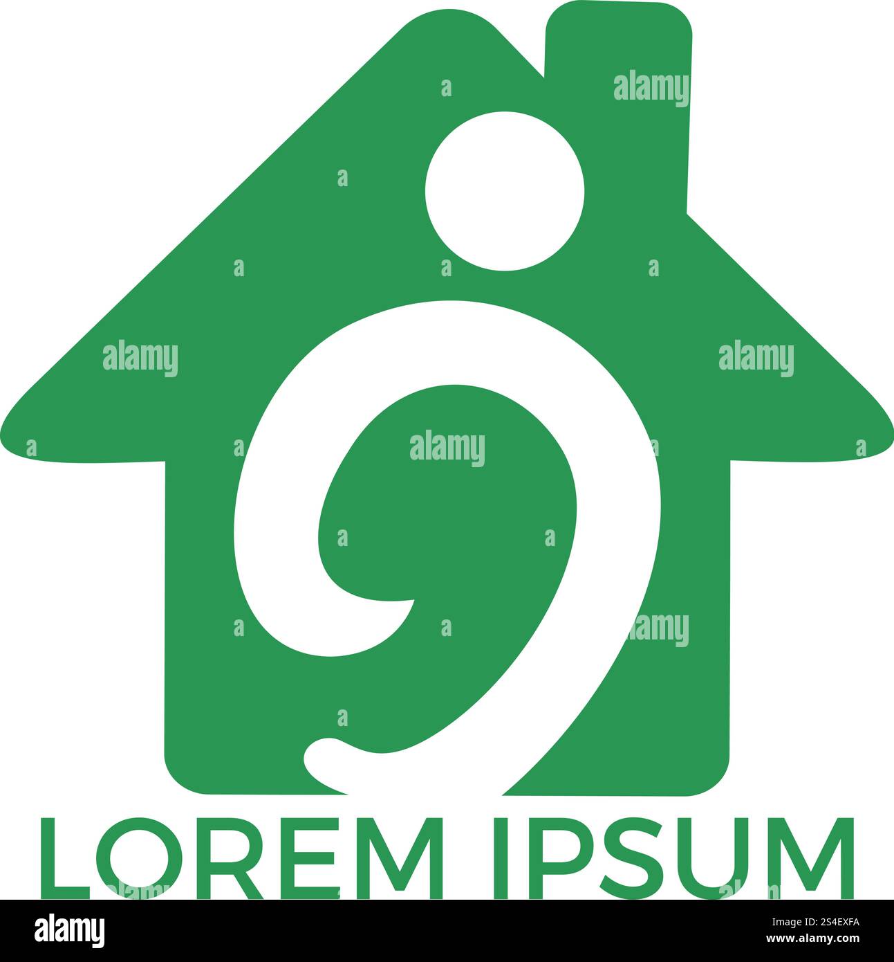 Home with happy human vector logo design. Charity, help and support ...