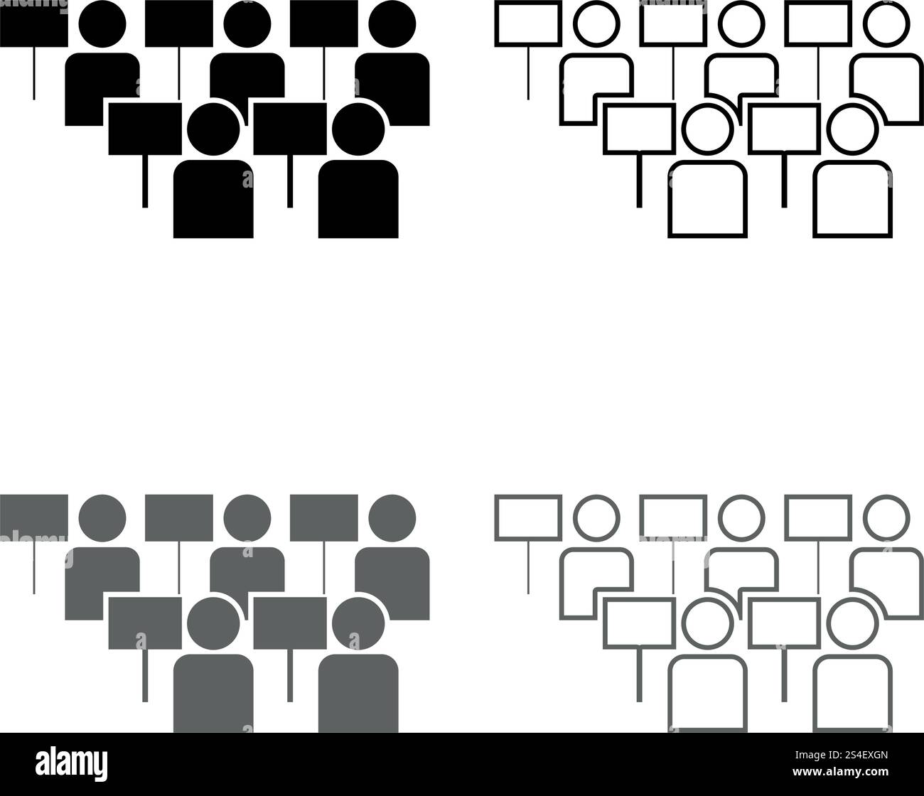 Protest concept Demonstration Crowd of protesters people Revolution ...