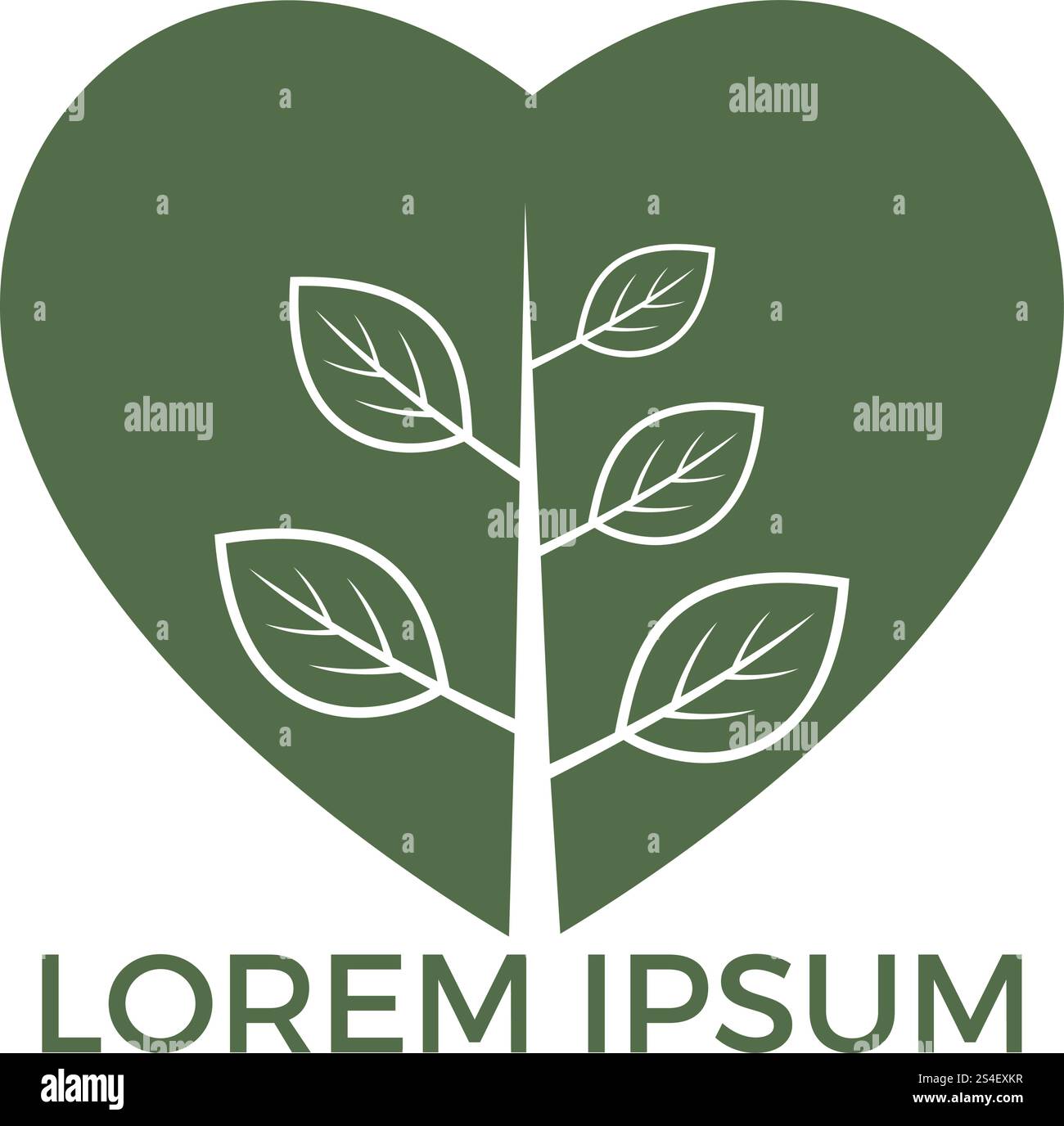 Heart Tree logo design. Love Tree logo design Stock Vector Image & Art ...