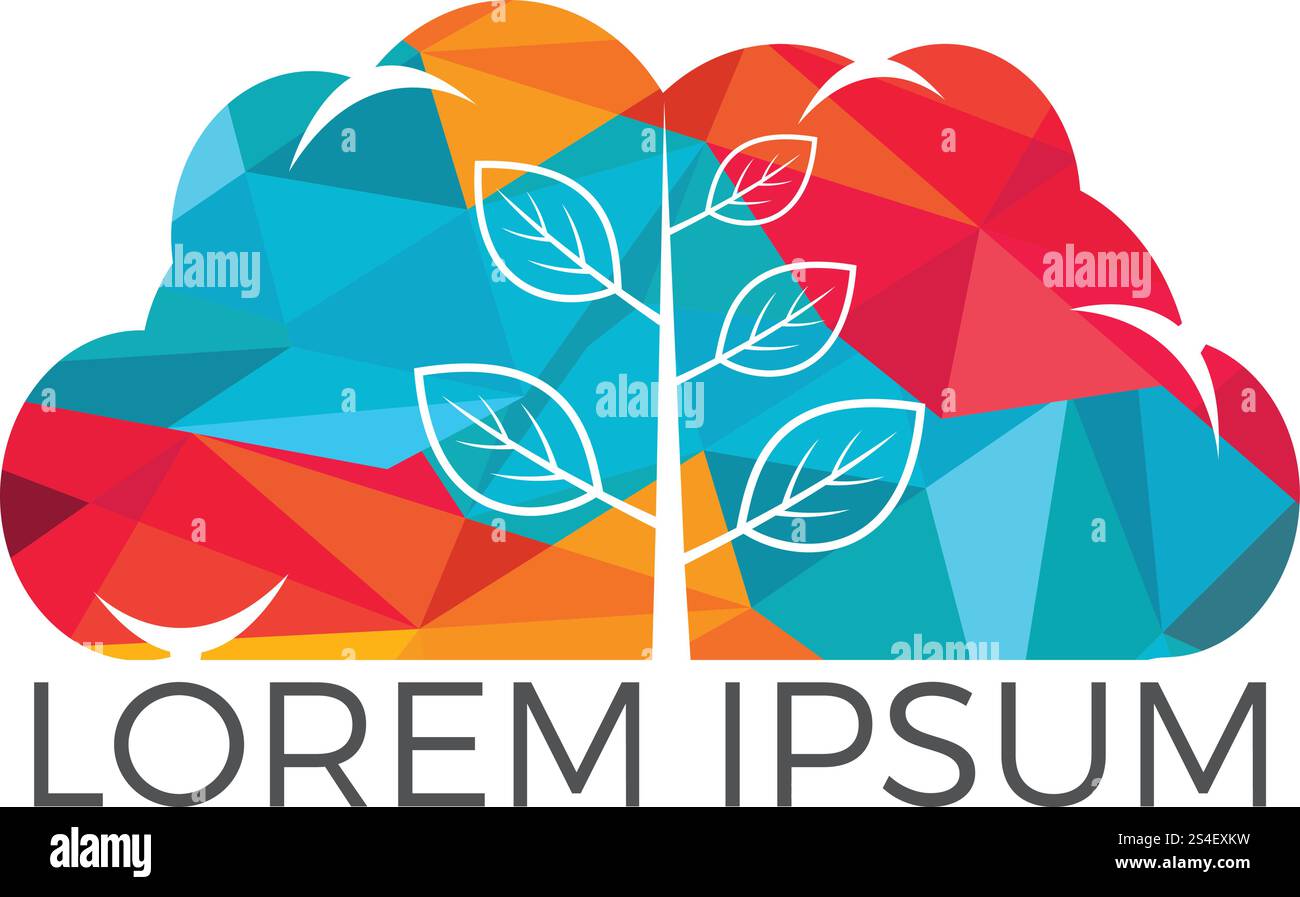 Cloud Tree logo design Stock Vector Image & Art - Alamy