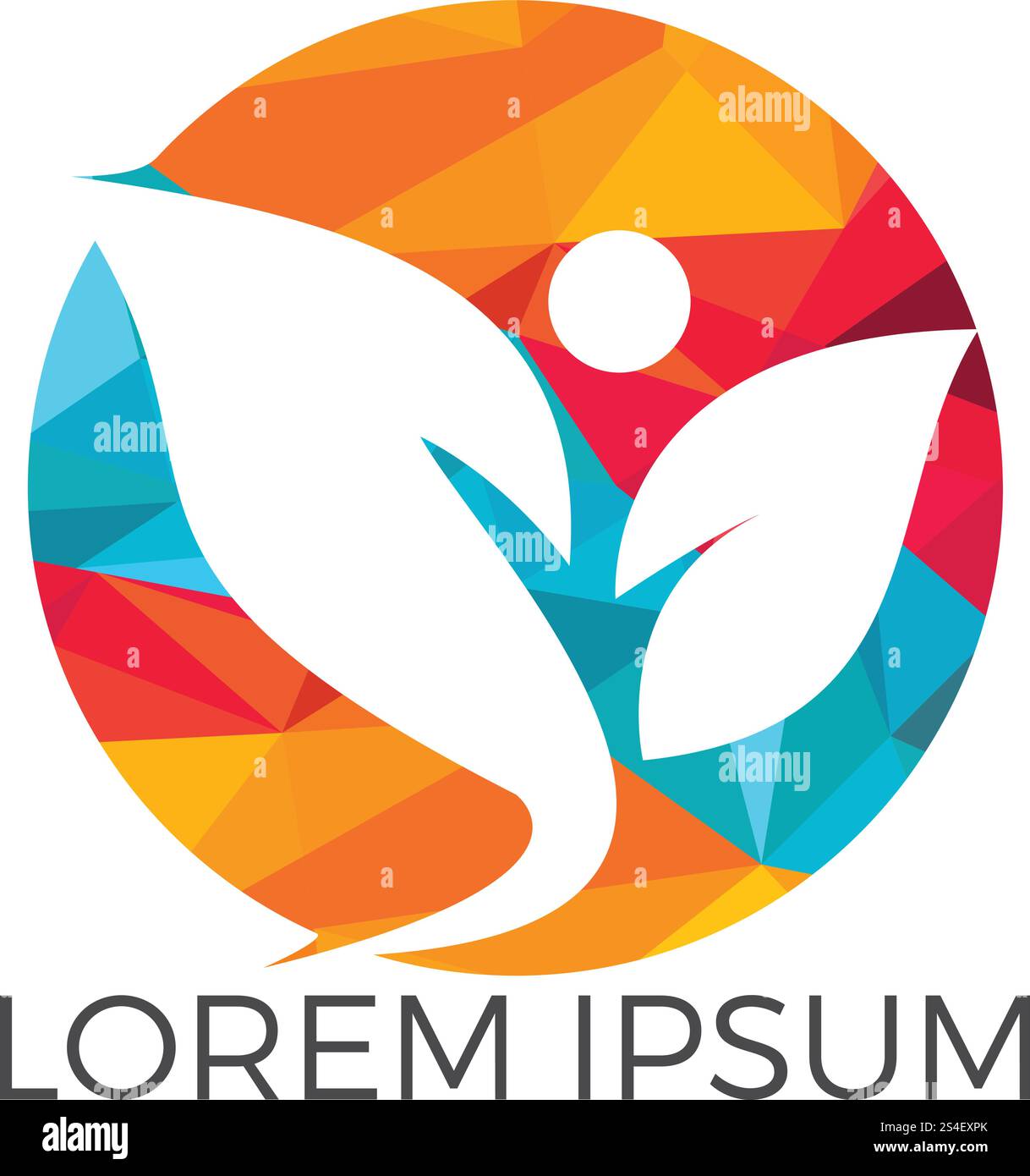 Health human vector logo design. Green life logo sign. Abstract nature ...