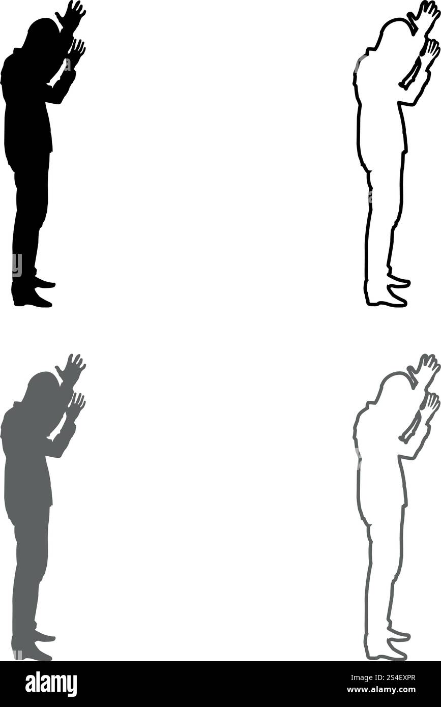 Concept of failure what is it for me problem Man raised hands ...