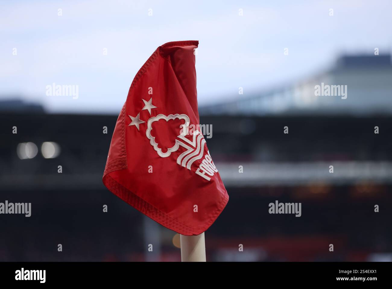 Nottingham, UK. 11th Jan, 2025. A corner flag at the Nottingham Forest ...