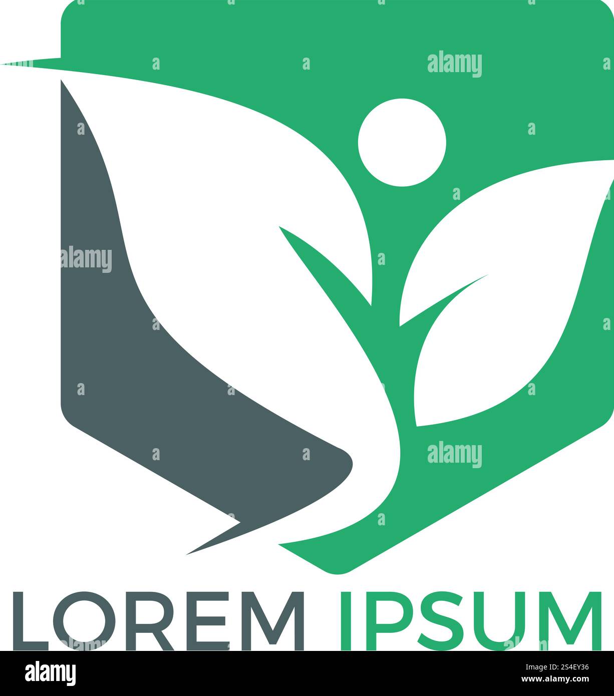 Health human vector logo design. Green life logo sign. Abstract nature ...