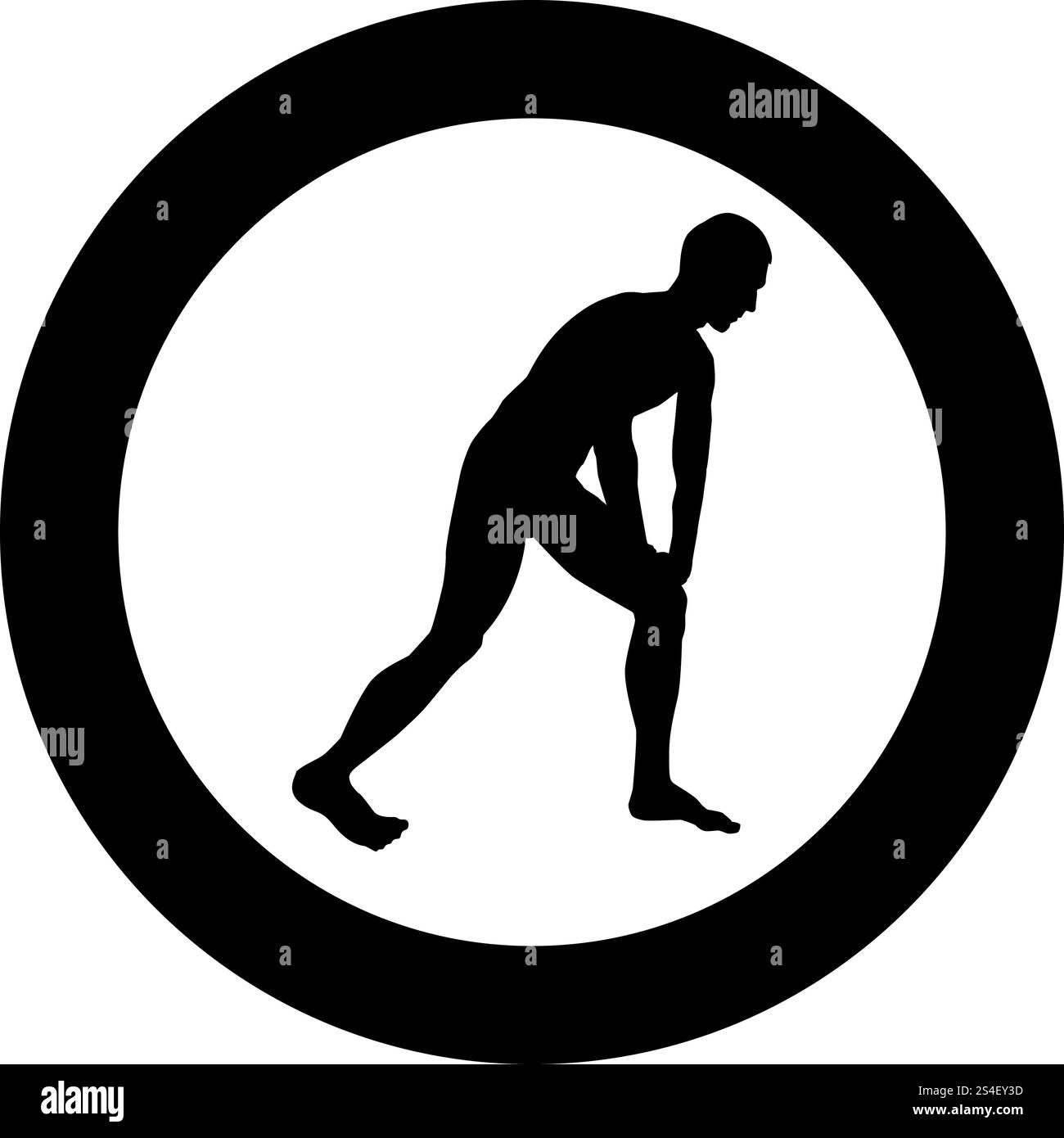 Man doing exercises for warm up Sport action male Workout silhouette ...