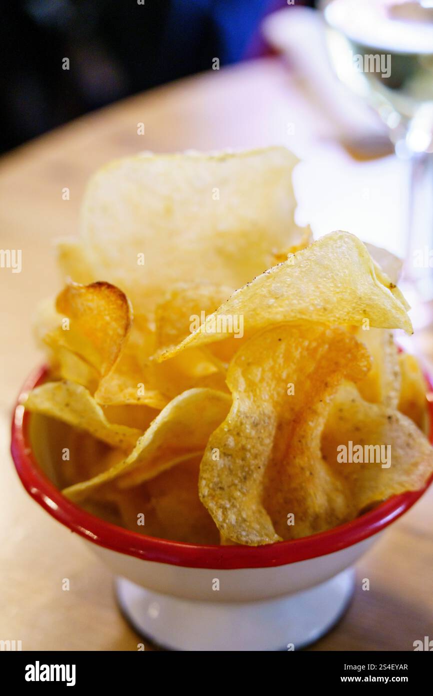 Homemade potato chips, "Vida Meva" author restaurant, Mallorca ...