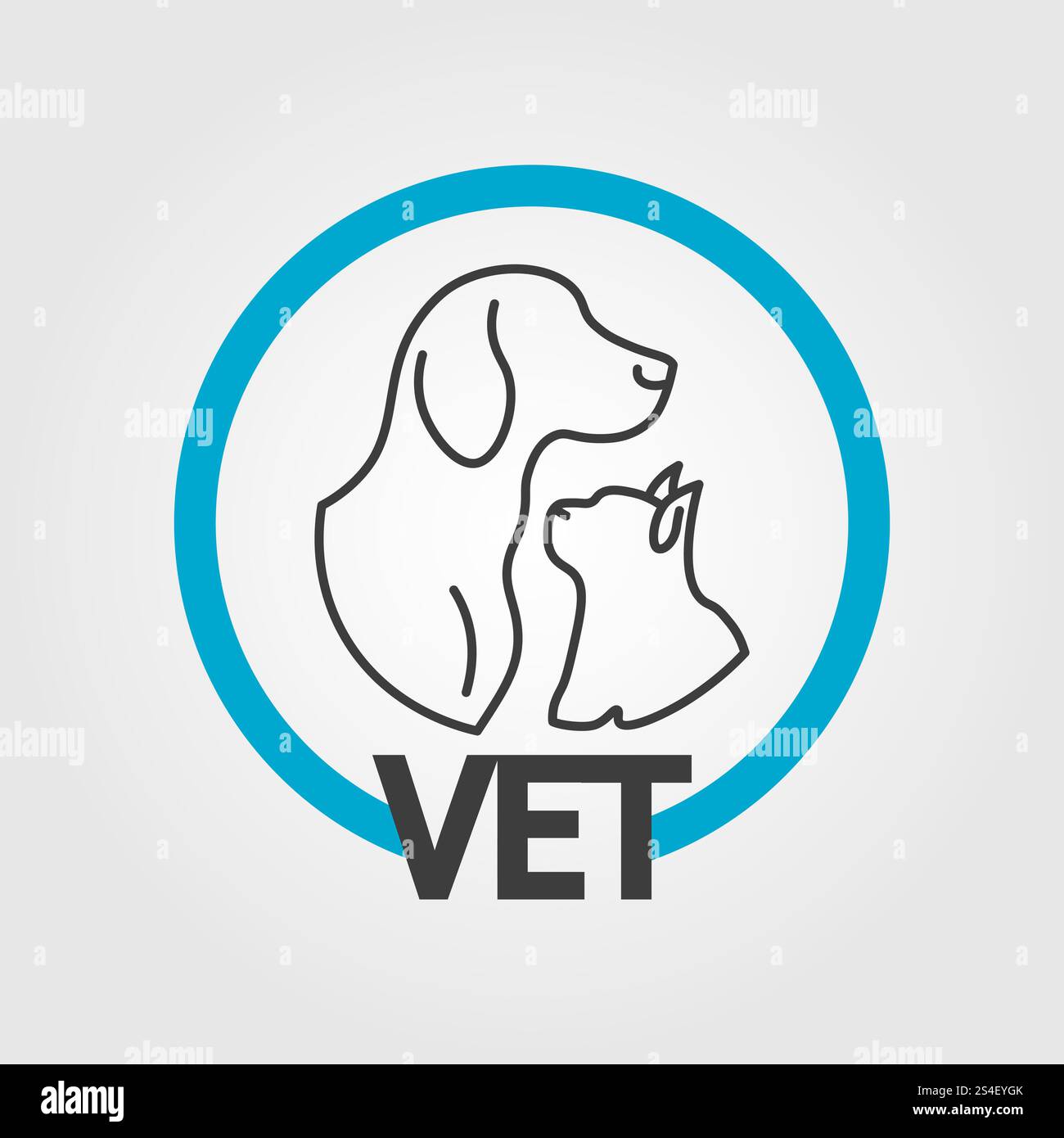 Vet logo design with gods and cats head silhouettes. Vector ...