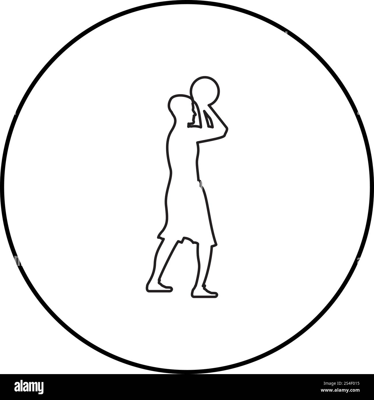 Basketball player throws ball in Stock Vector Images - Alamy