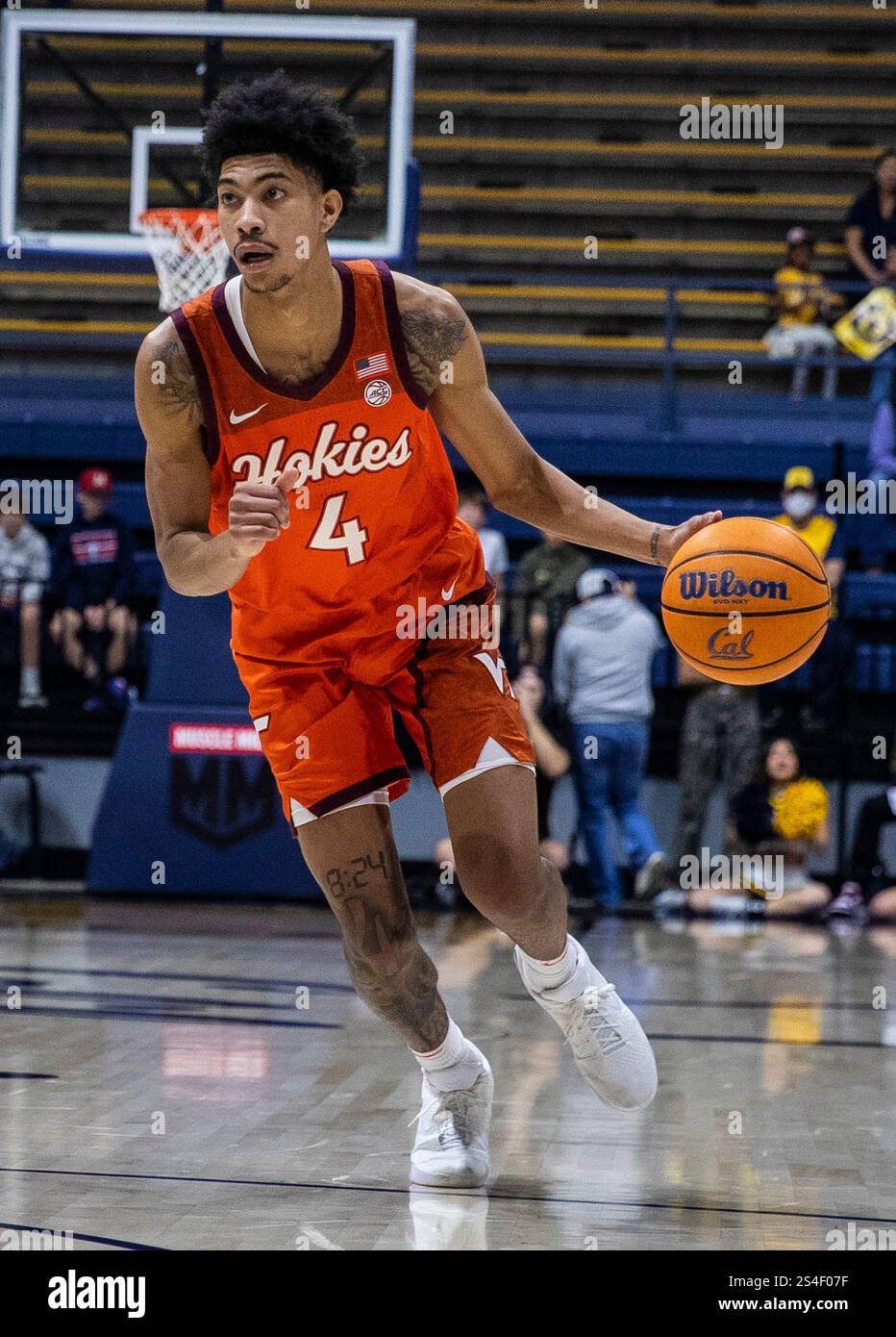 January 11 2025 Berkeley, CA U.S.A. Virginia Tech guard Rodney Brown Jr ...