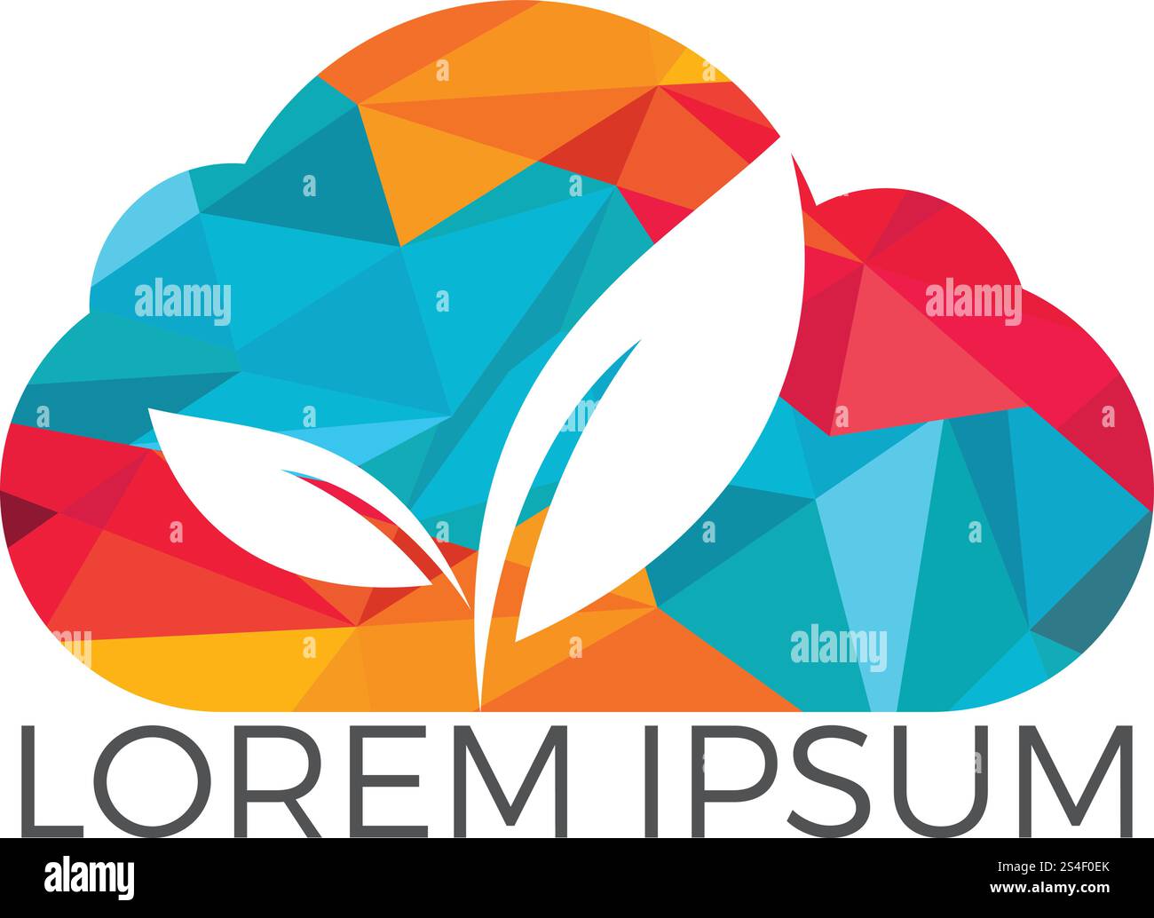 Cloud Leaf Logo Design Stock Vector Image & Art - Alamy
