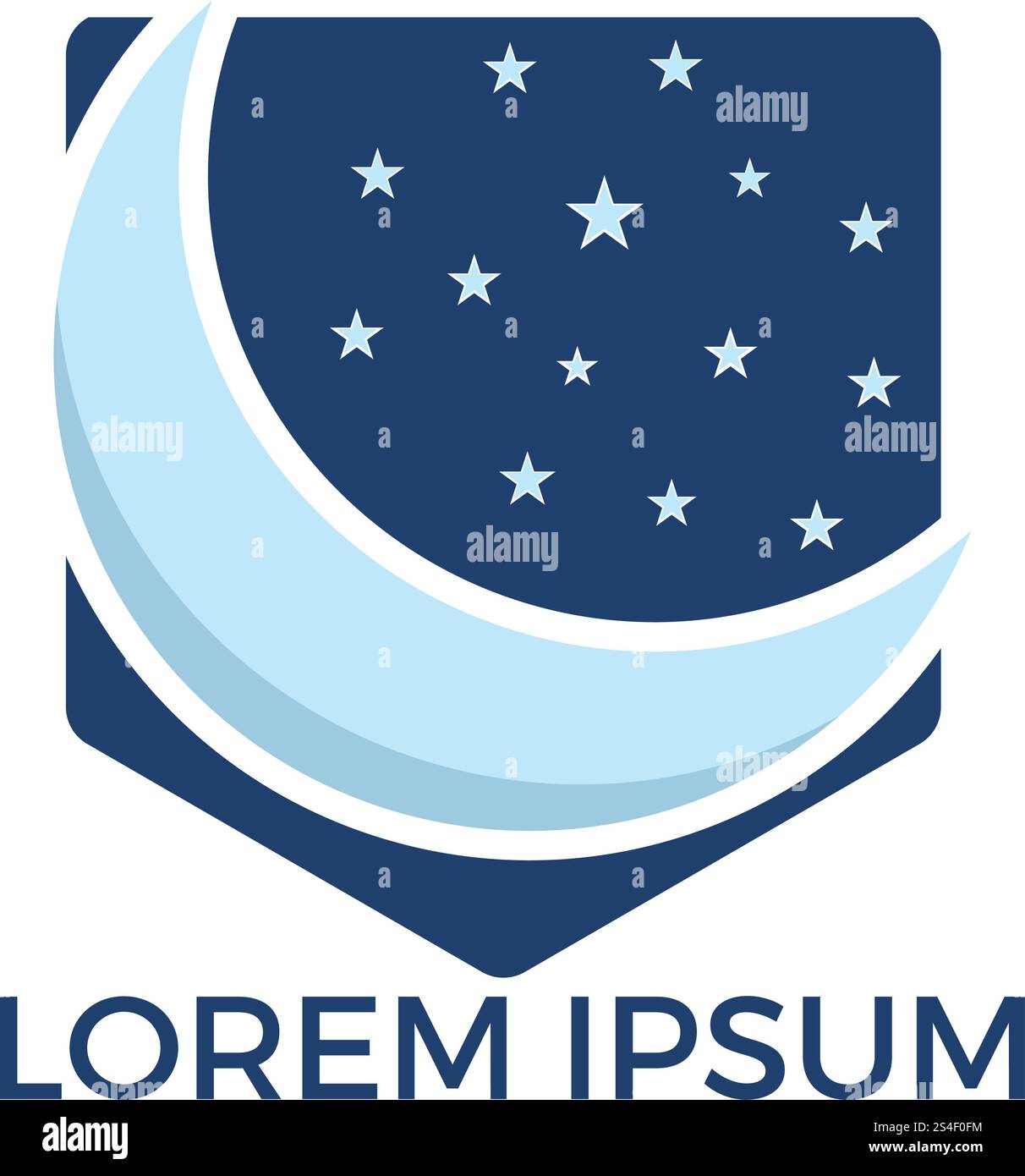 Moon, Stars and night vector logo design. Night Logo Design template ...