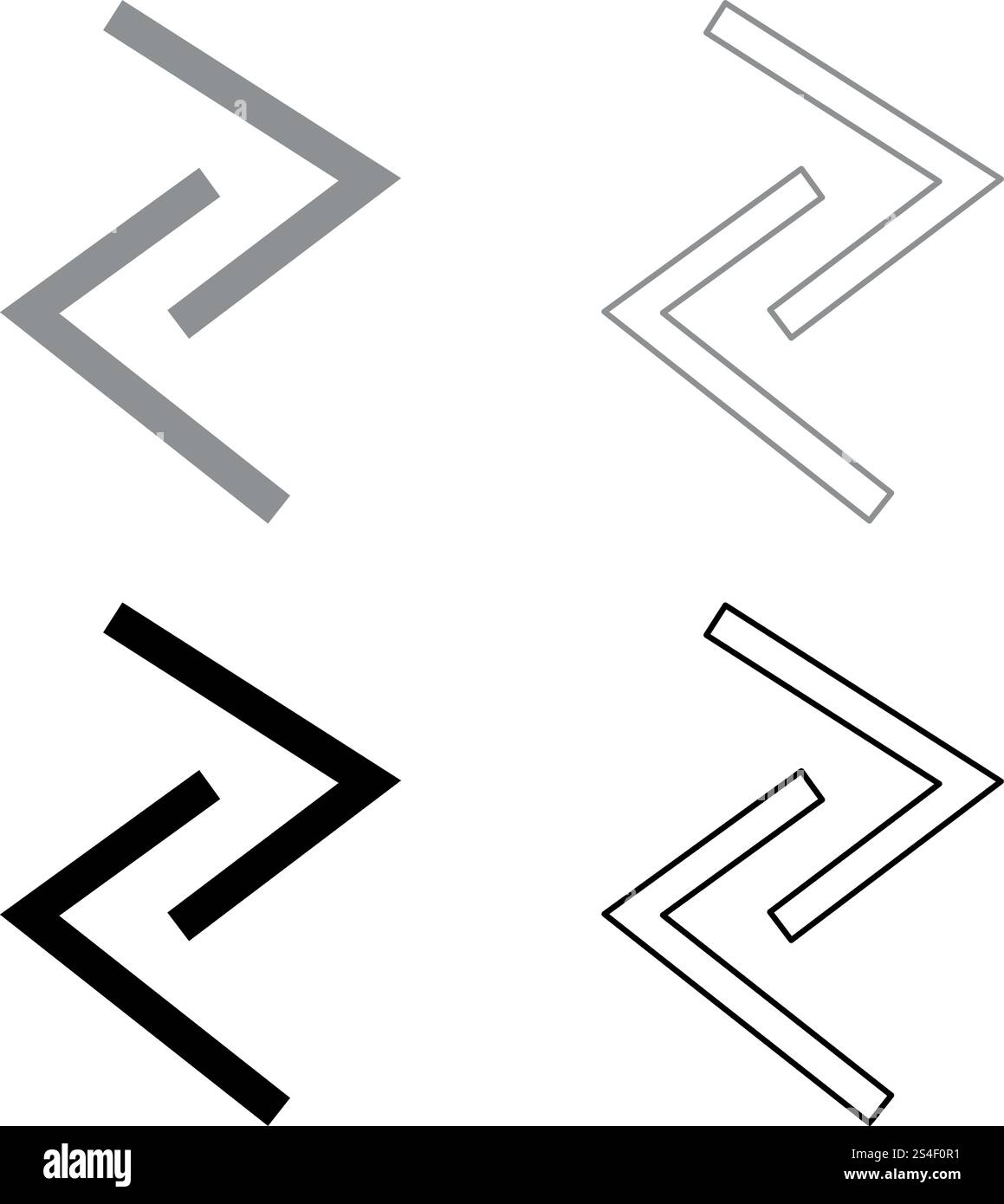 Jera rune year yeild harvest symbol icon set grey black color vector ...