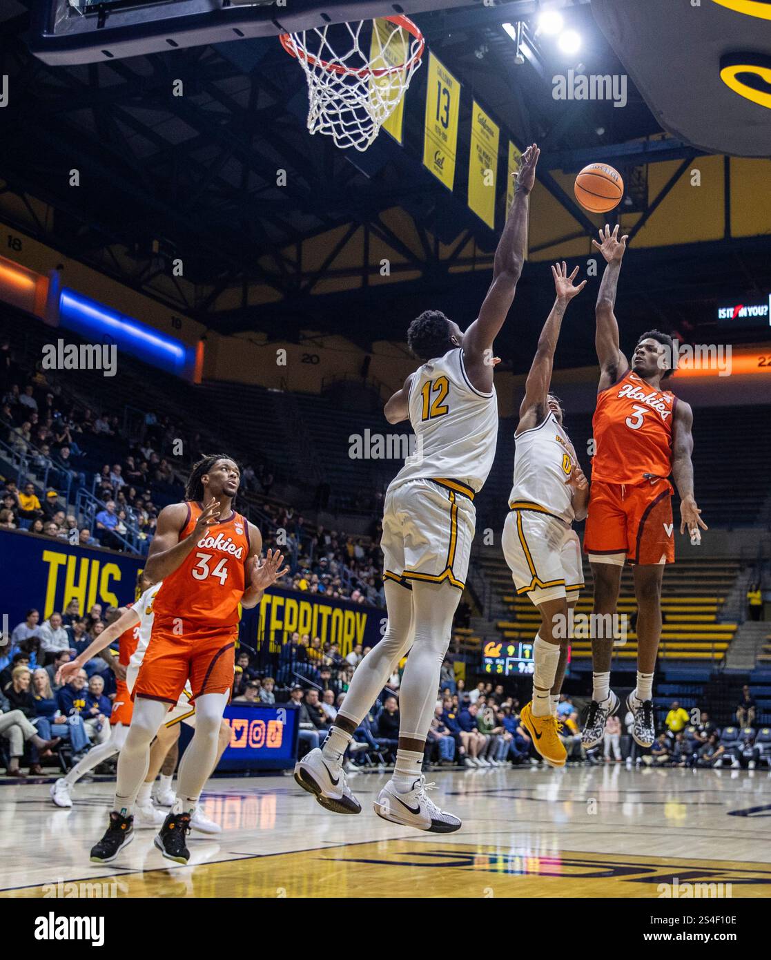 Haas Pavilion Berkeley Calif, USA. 11th Jan, 2025. CA U.S.A. Virginia ...