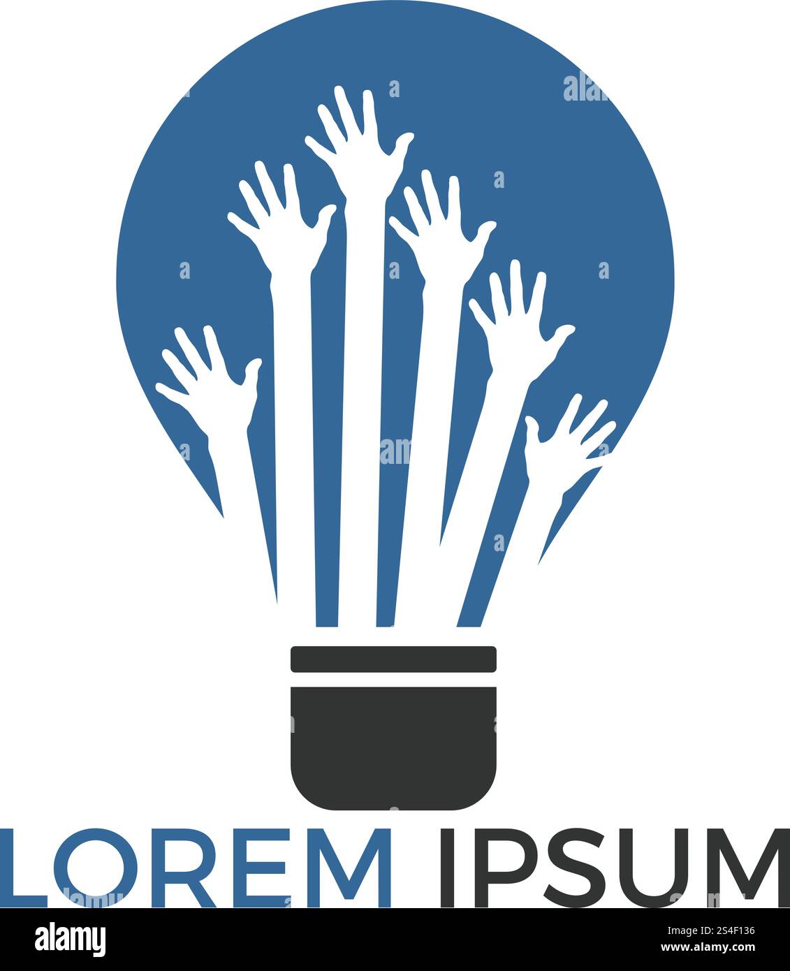 Hands help care logo and symbol vector. Symbol of Charity. Orphans kid ...