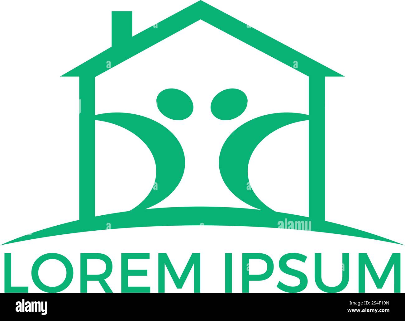 Happy family home logo design. Creative Abstract Characters Family ...