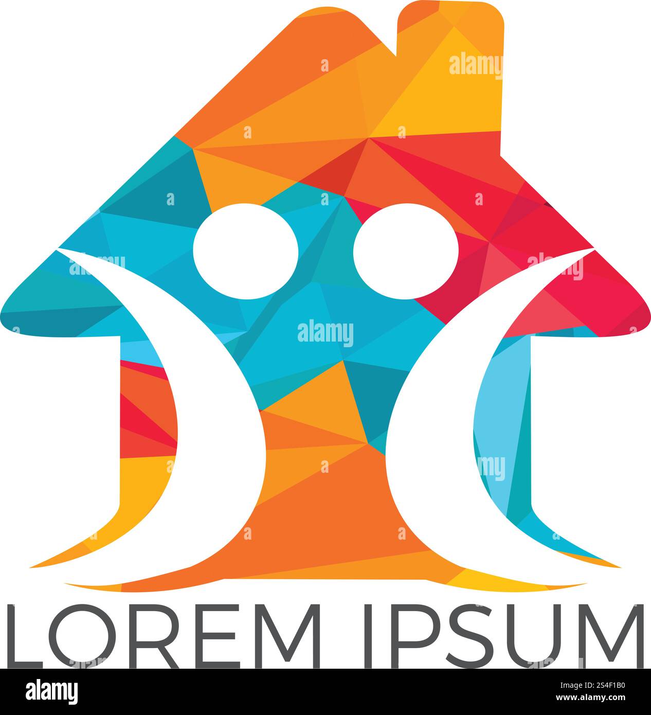 Happy family home logo design. Creative Abstract Characters Family ...