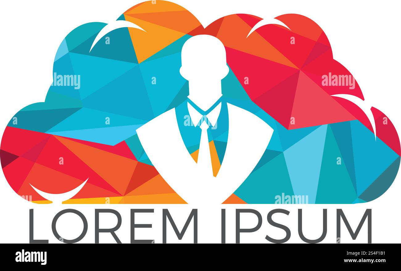 Leadership and Recruitment agency vector logo design. Businessman logo ...