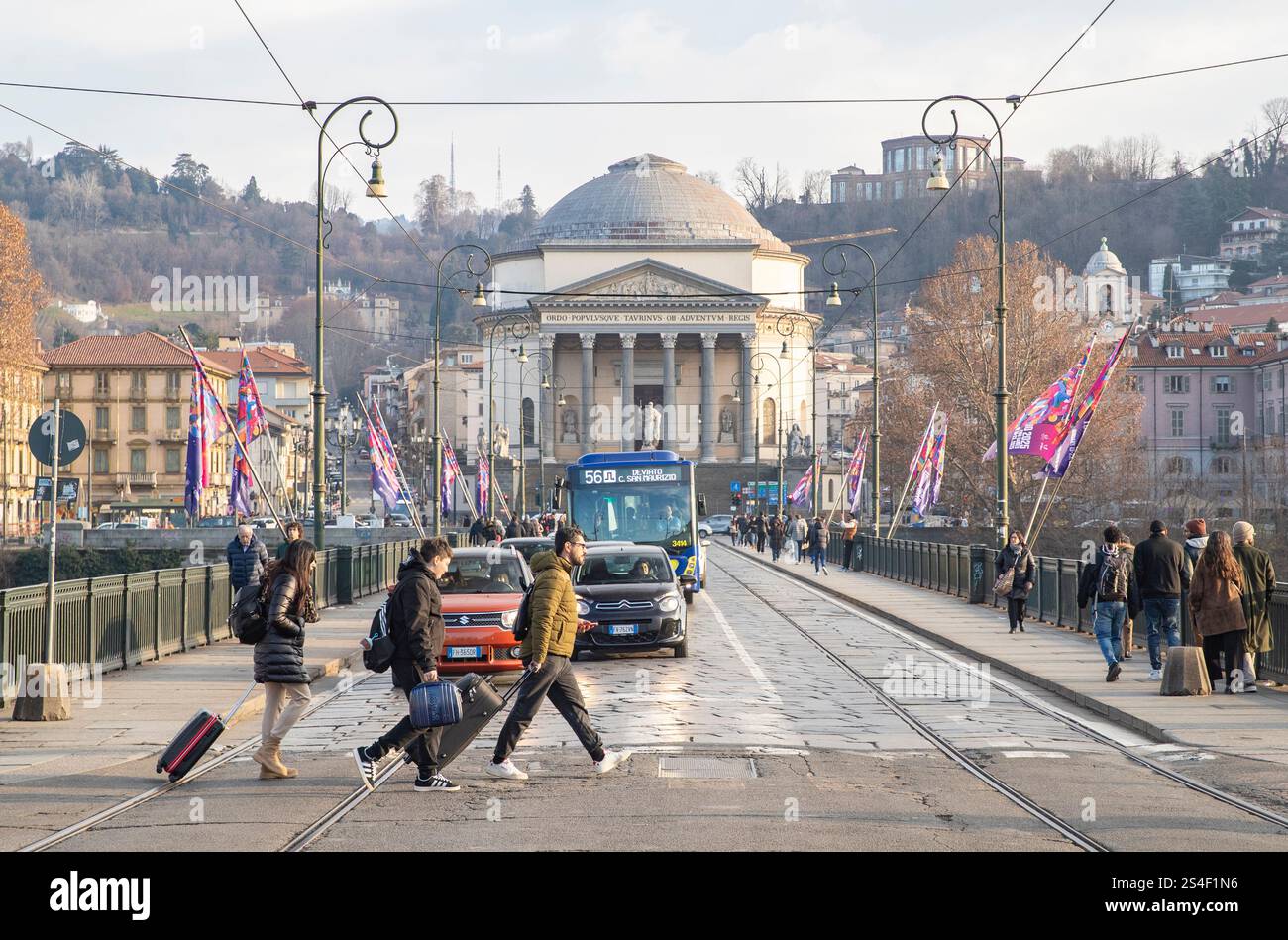 Torin. 11th Jan, 2025. Photo taken on Jan. 11, 2025 shows the flags for ...