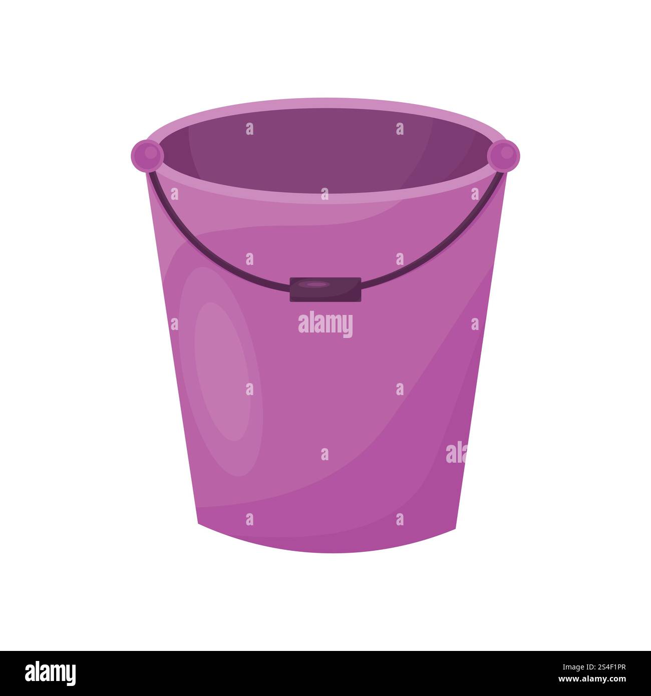 Cartoon bucket in flat style isolated on white background Stock Vector ...