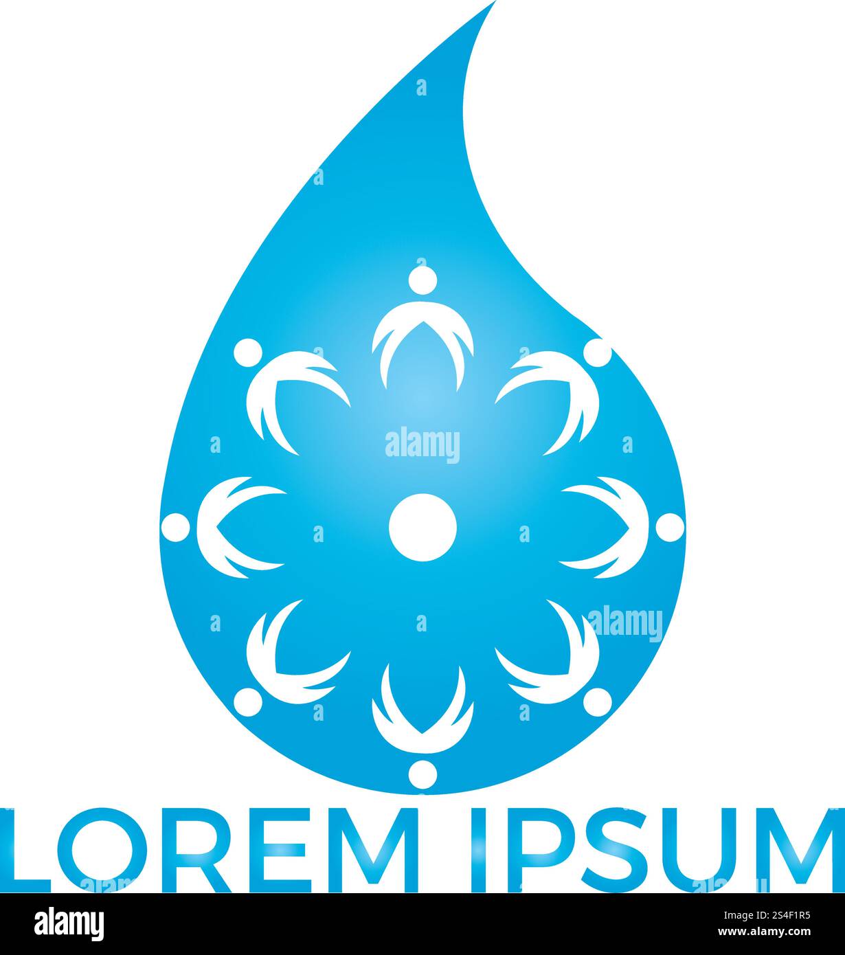 Water drop people logo design. Nature healthy and pure fresh water ...